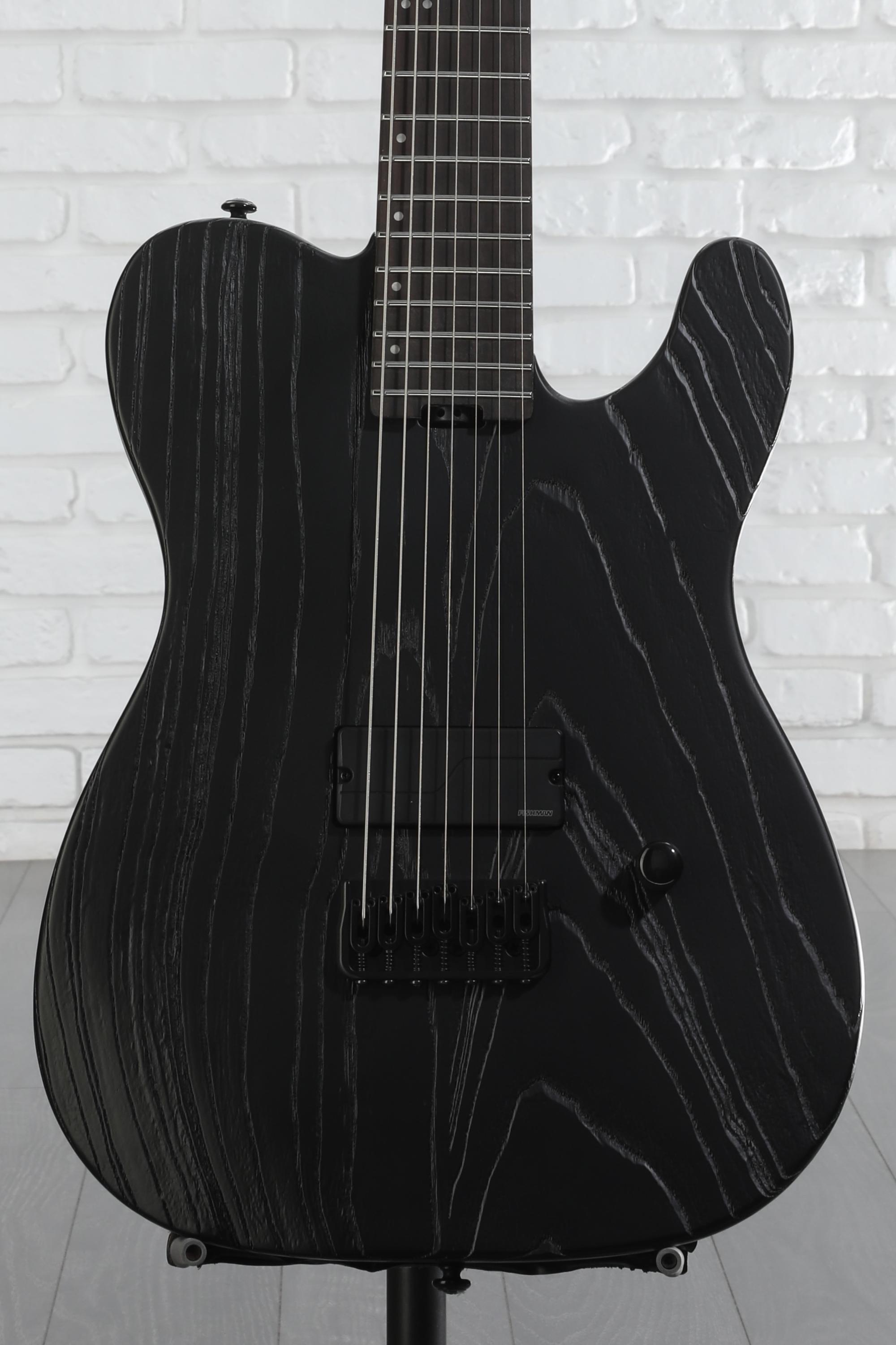 ESP LTD TE-1007B 7-string Baritone Electric Guitar - Black Blast ...