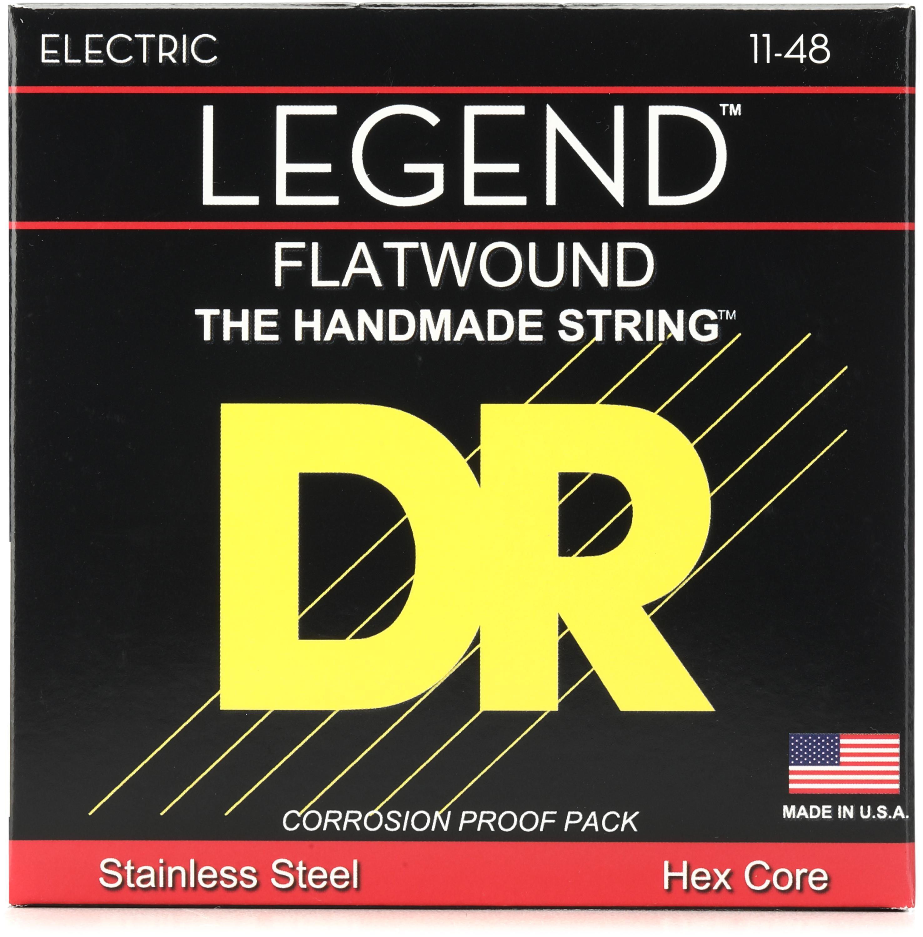 DR Strings Legend Polished Flatwound Electric Guitar Strings - .011 ...