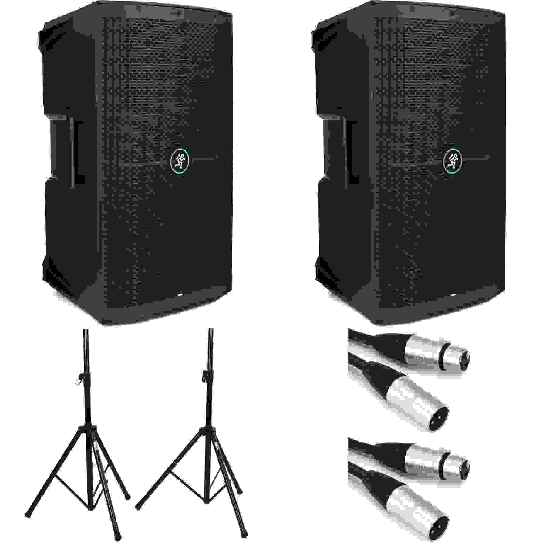 Mackie Thump210 1,400-watt 10-inch Powered Speaker Pair with Stands ...