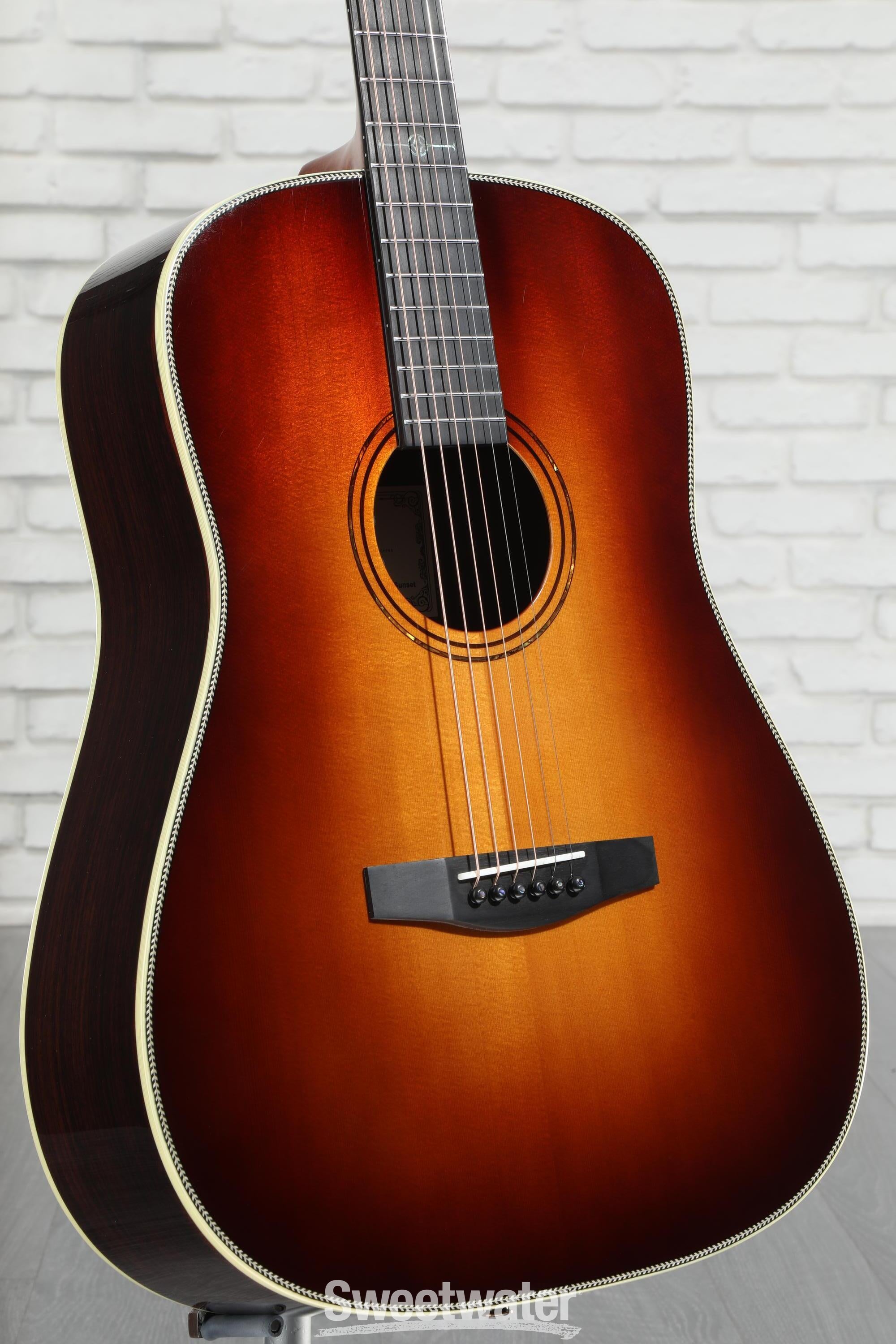 Alvarez LDR70e Herringbone Sunset Laureate Series Dreadnought 12-fret ...