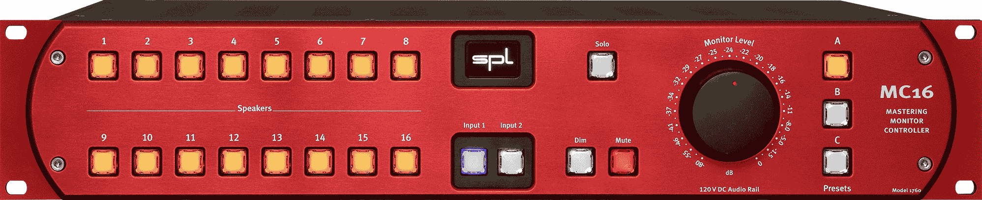 SPL MC16 Mastering Monitor Controller - Red | Sweetwater