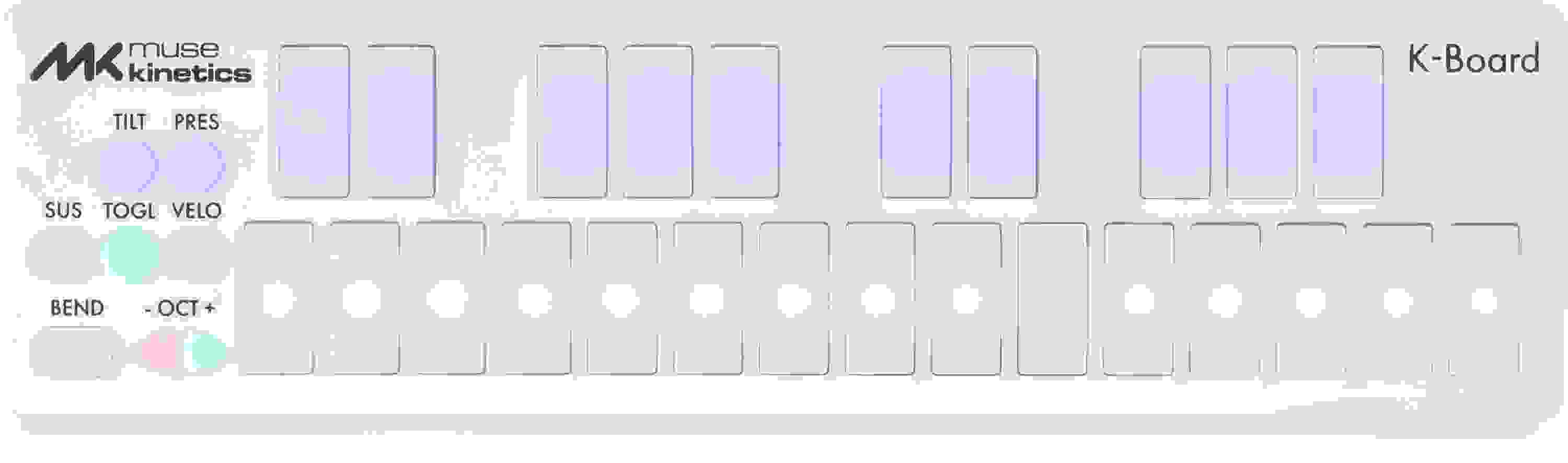 Muse Kinetics K-Board-C Smart Sensor USB MPE MIDI Keyboard Controller ...