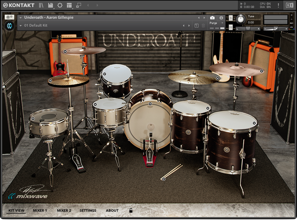 MixWave Underoath - Aaron Gillespie Drum Library | Sweetwater