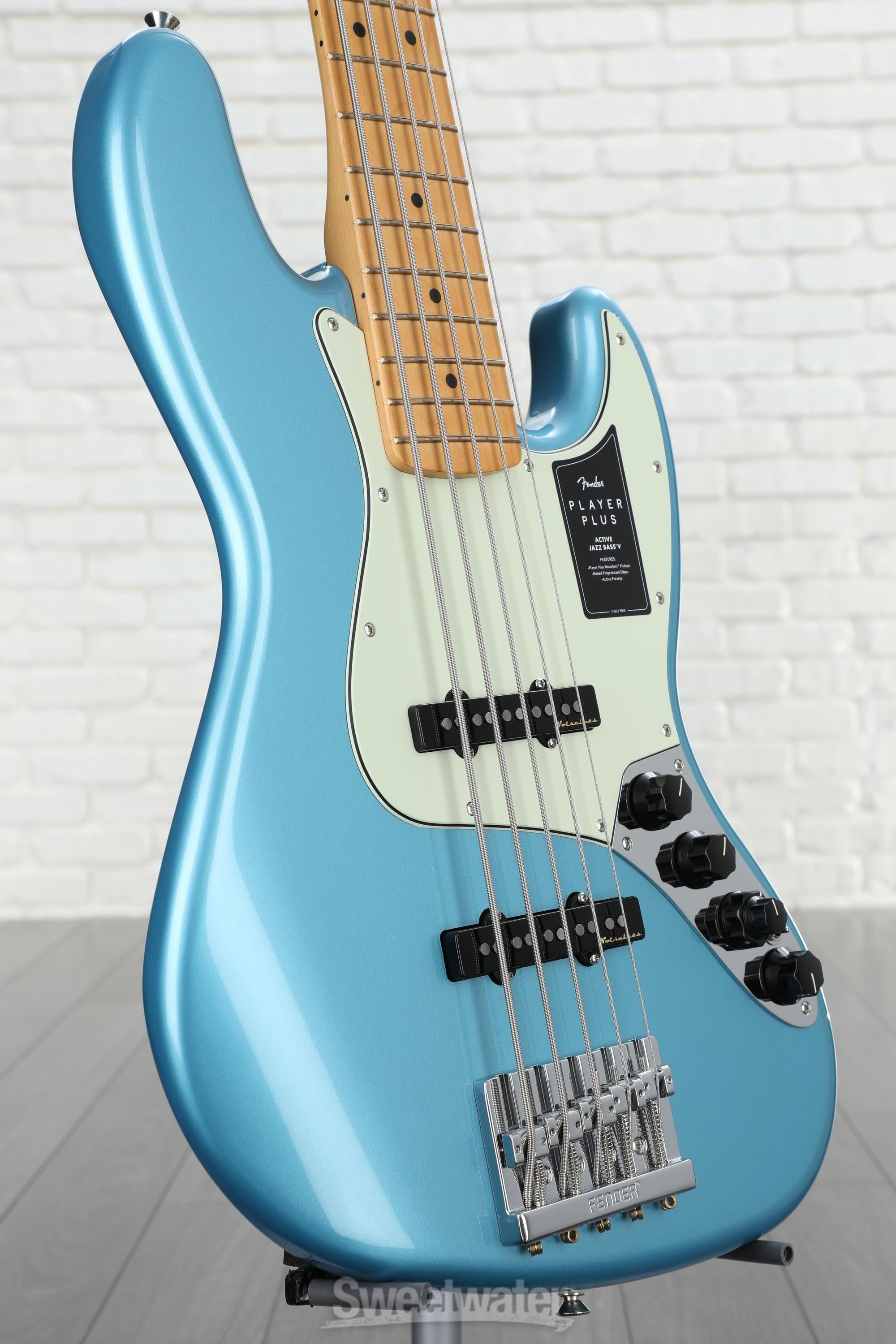 Fender Player Plus Active Jazz Bass V - Opal Spark with Maple ...