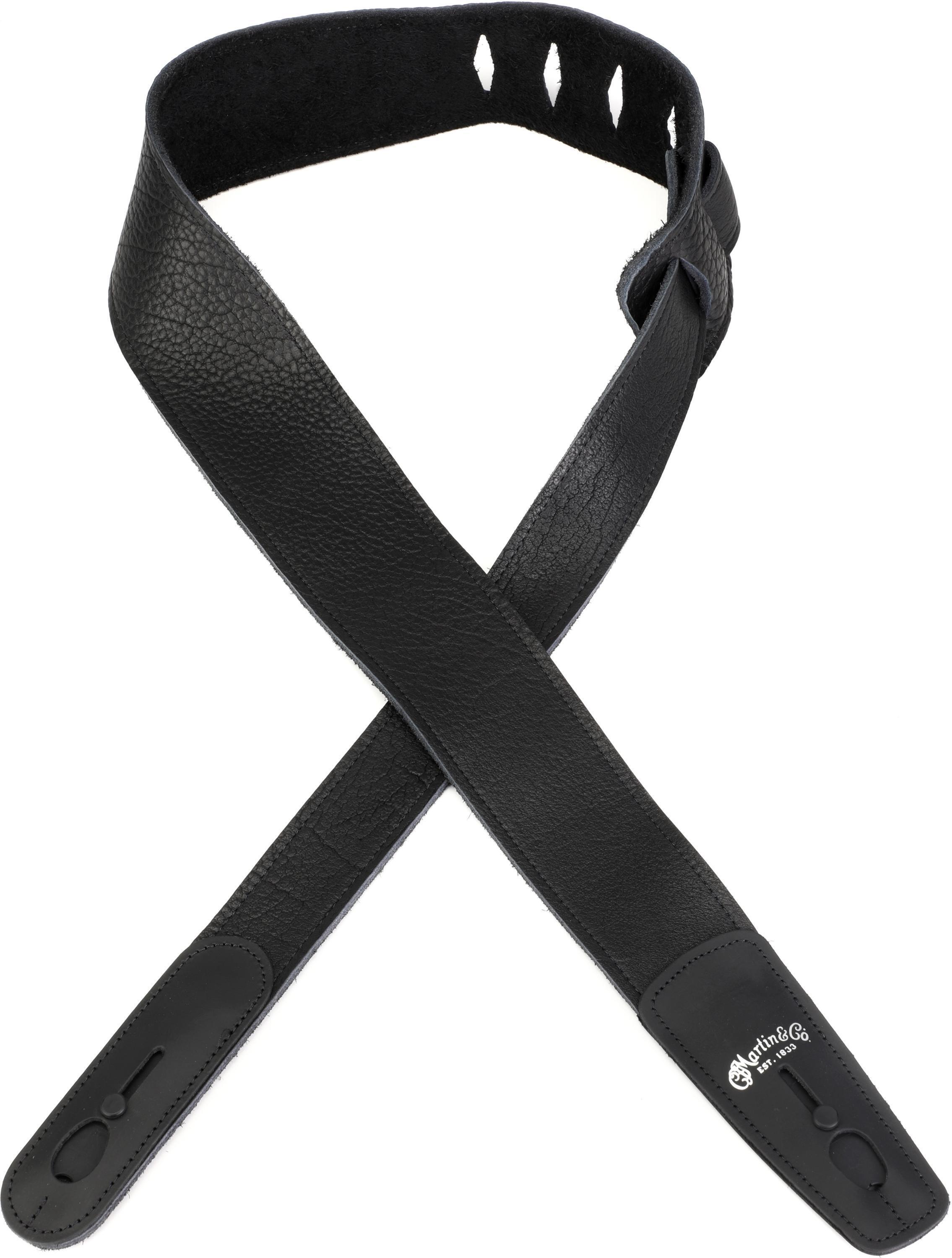 Martin Buffalo Leather Lock-It Strap - Black | Sweetwater