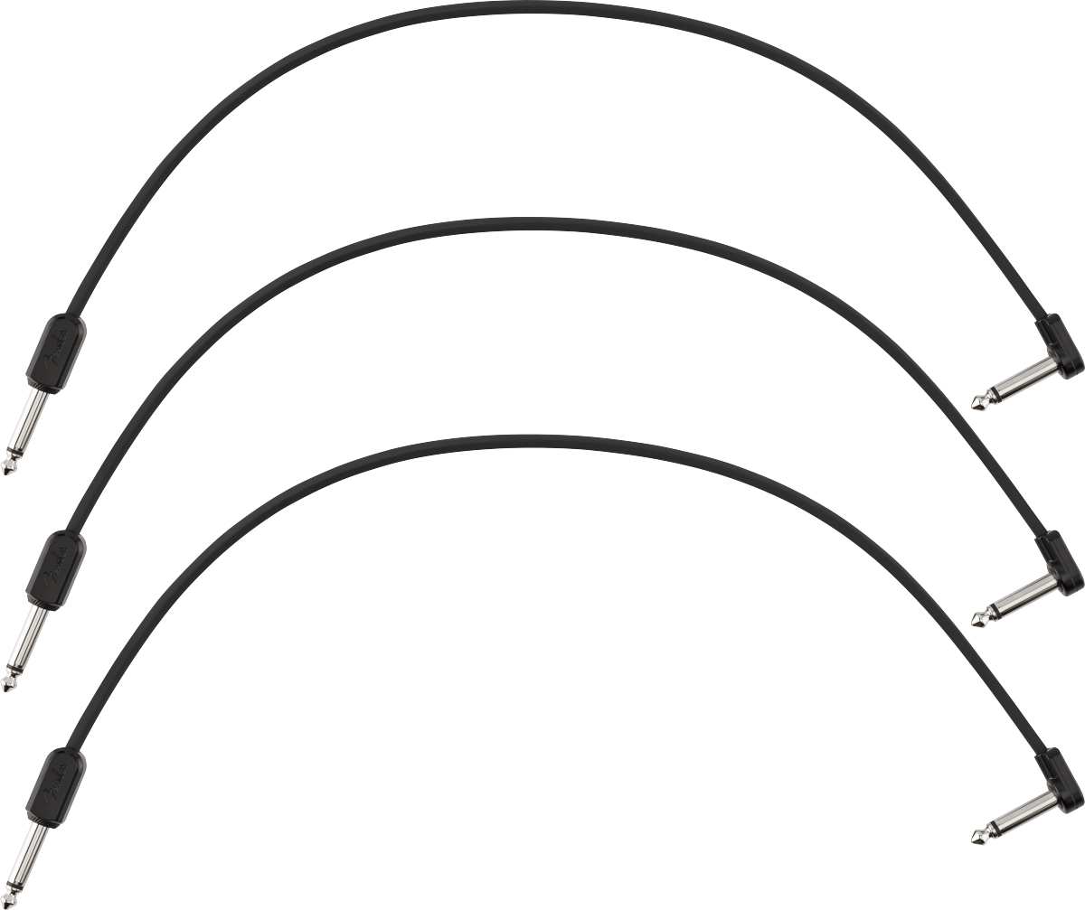 Fender Blockchain 16-inch Patch Cable Straight to Right Angle (3-pack ...