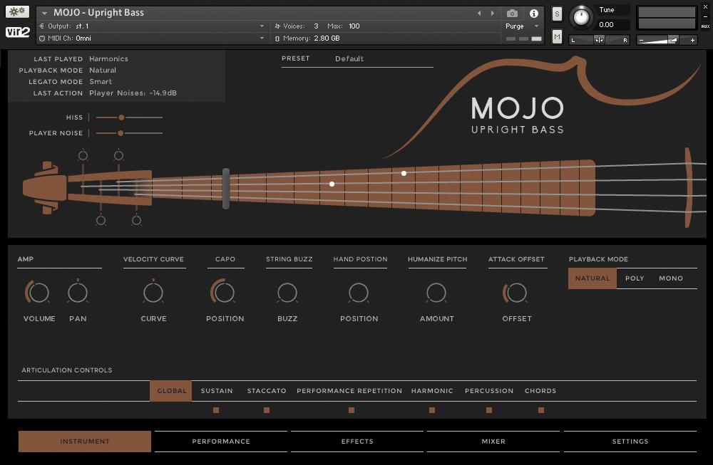 Vir2 MOJO Upright Bass Virtual Instrument Software | Sweetwater