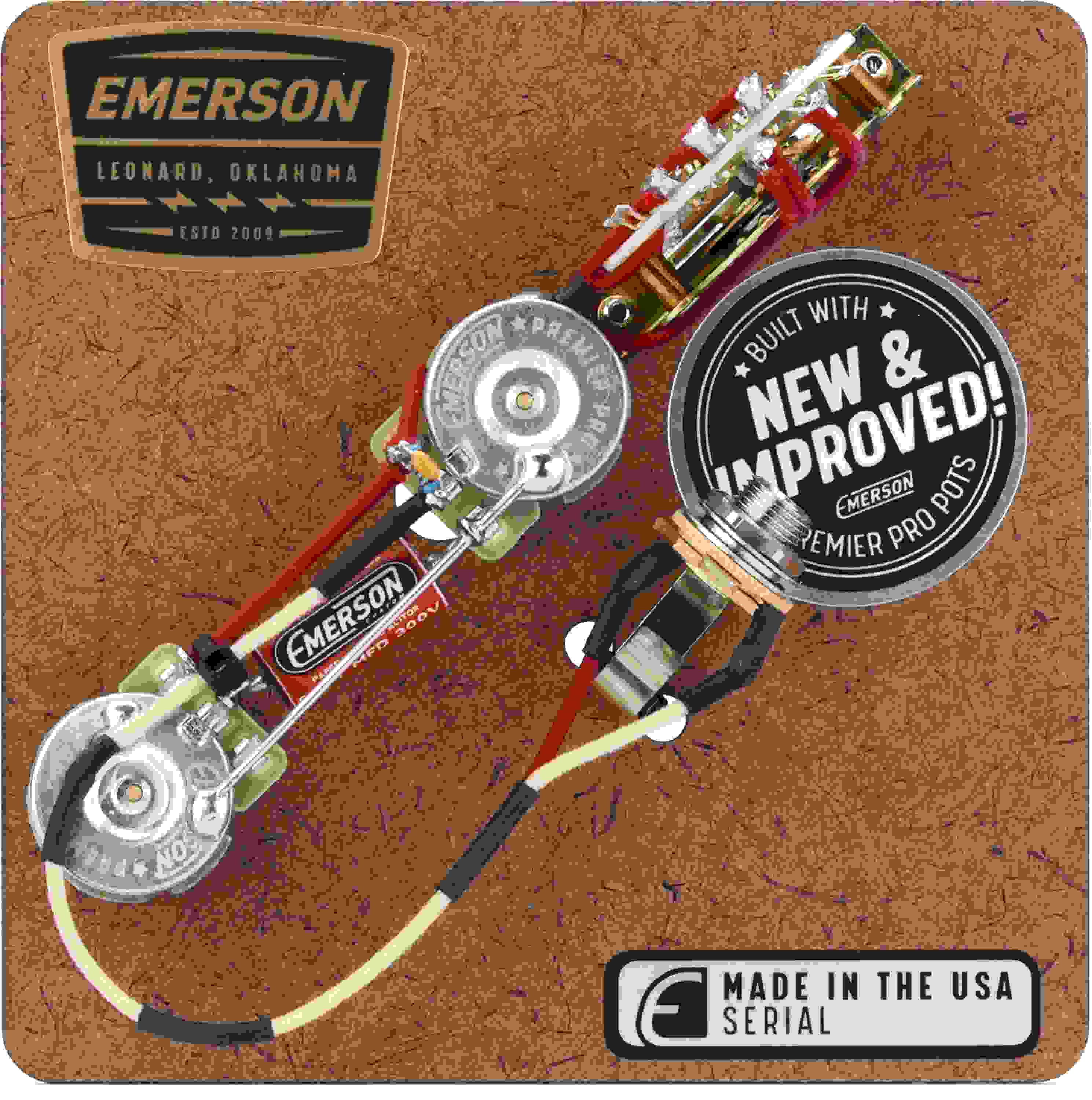 Emerson Custom 4-way Prewired Kit for Telecaster Guitars - 250k Pots ...