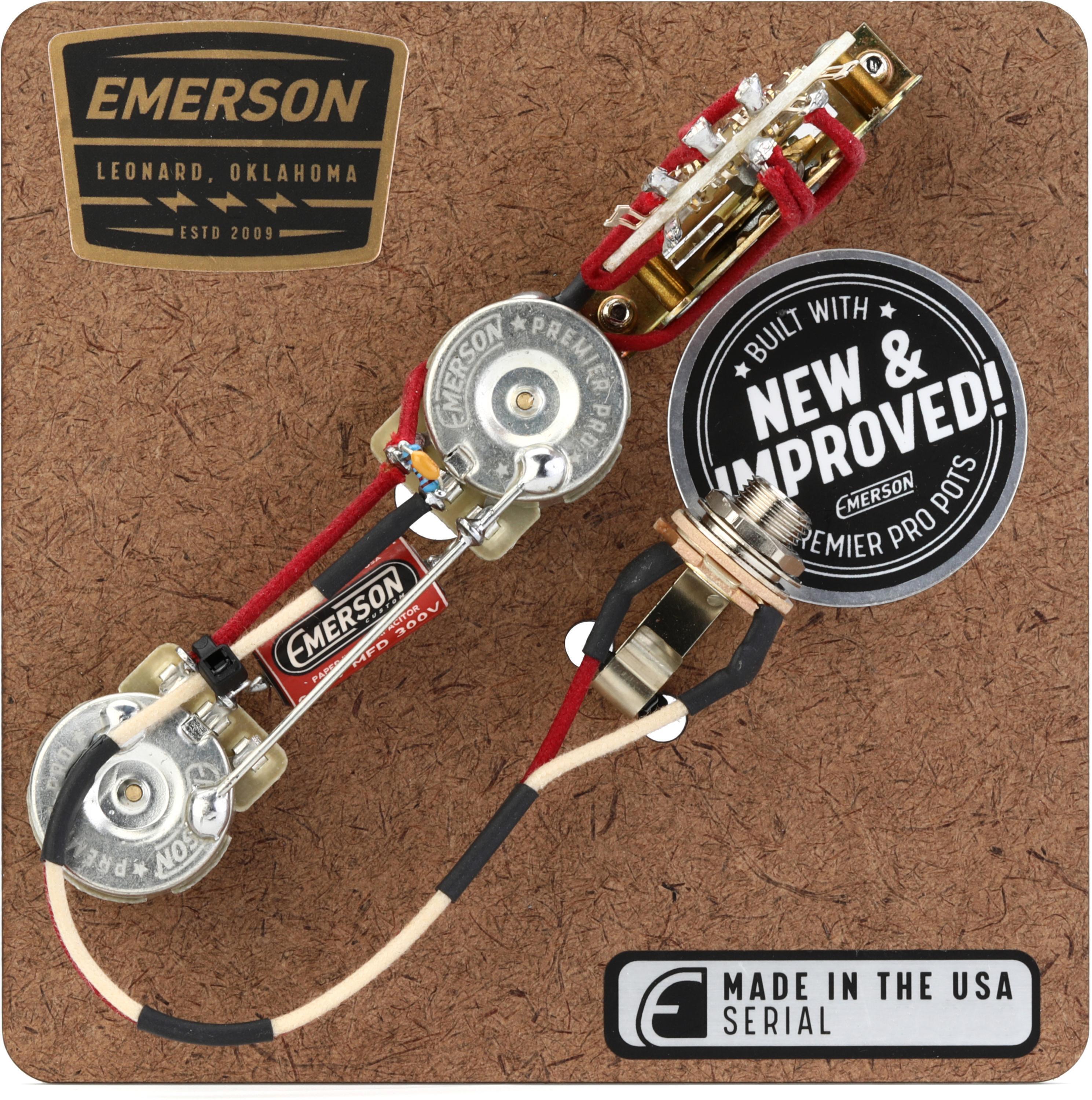 Emerson Custom 4-way Prewired Kit for Telecaster Guitars - 250k Pots ...