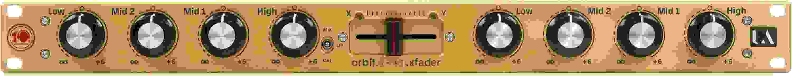 Union Audio Orbit.6 EQ/Xfader Rackmounted Dual 4-band Isolator with Crossfader - Gold | Sweetwater