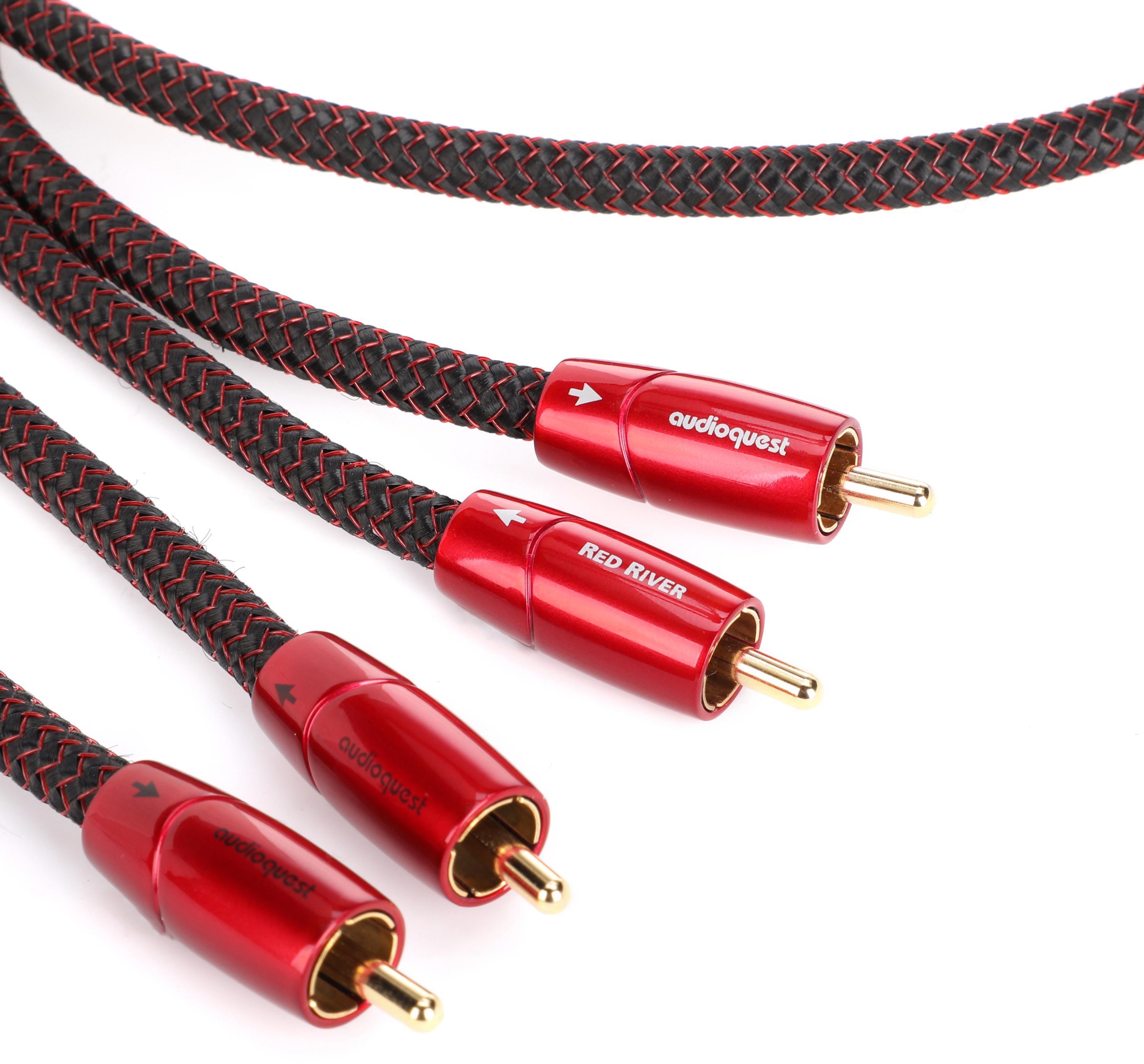 AudioQuest Red River RCA Analog Audio Interconnect Cable - 9.8 feet ...