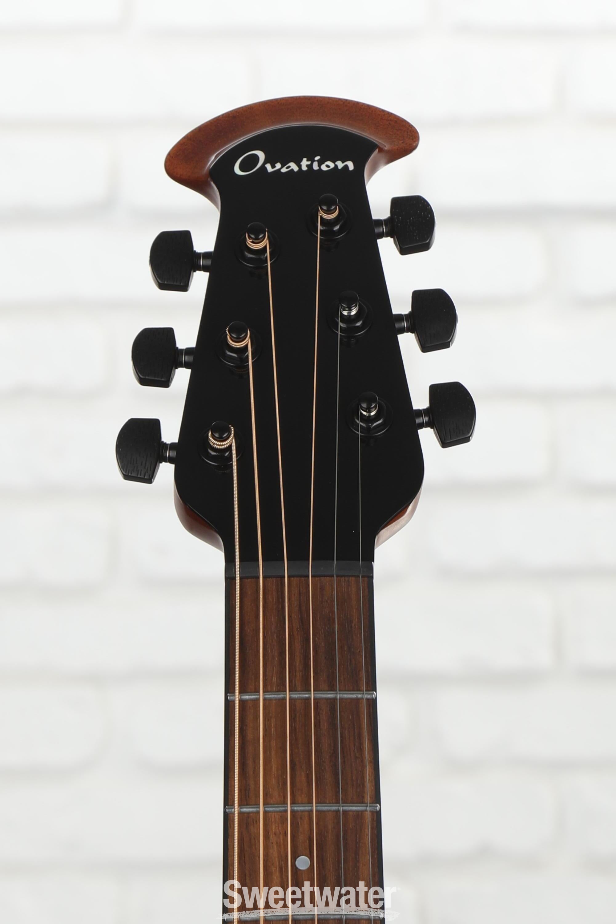 Ovation Ultra E 1516 Mid Depth Acoustic-electric Guitar - Pitch Black ...