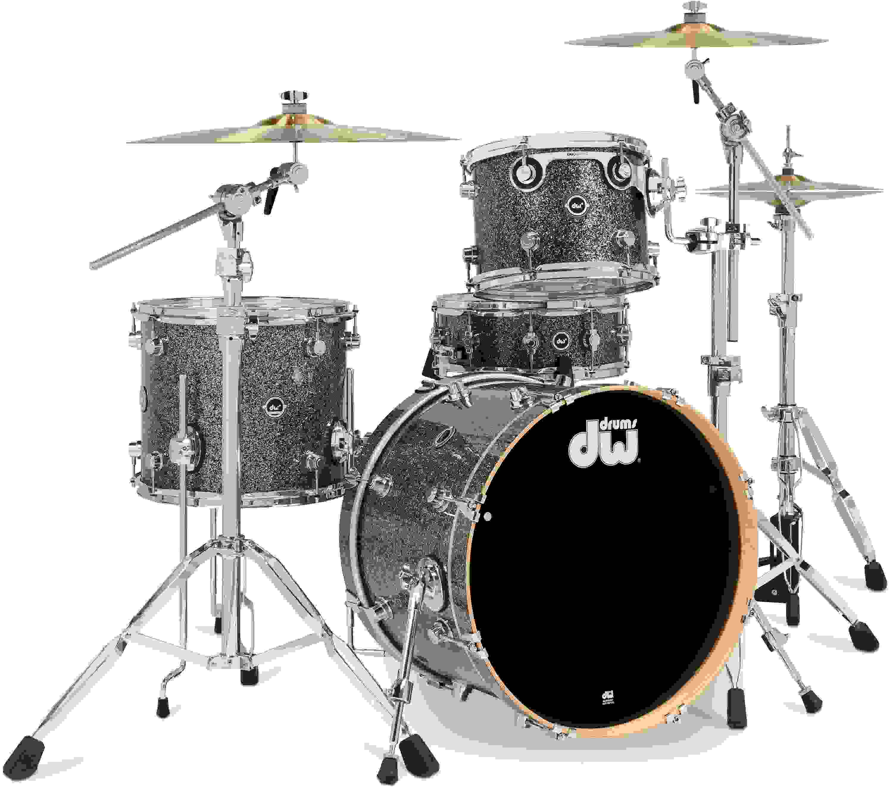 DW DWe 4-piece Drum Kit Bundle - Black Galaxy FinishPly | Sweetwater