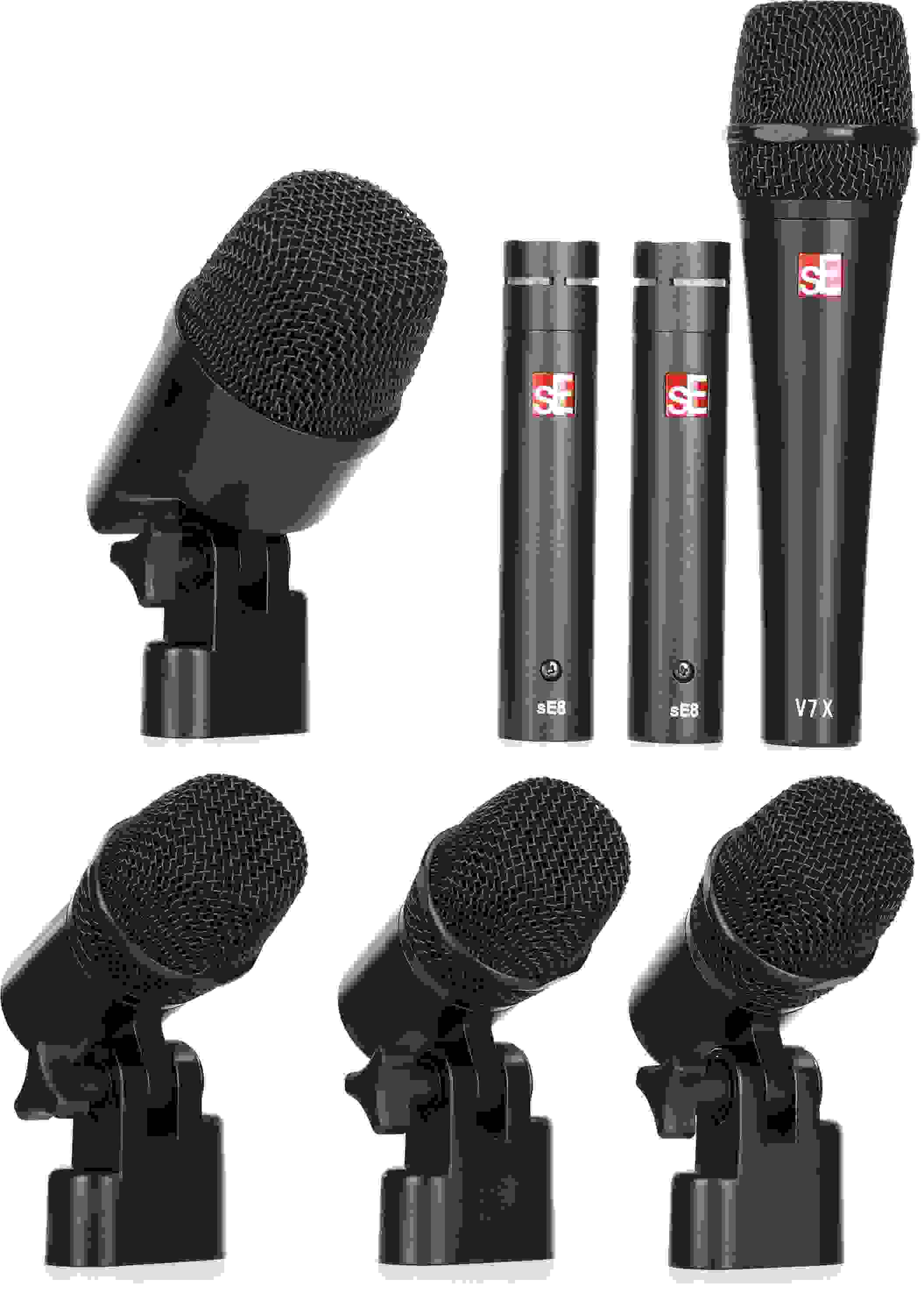 sE Electronics V Pack Arena Drum Microphone Package - Black, Sweetwater ...