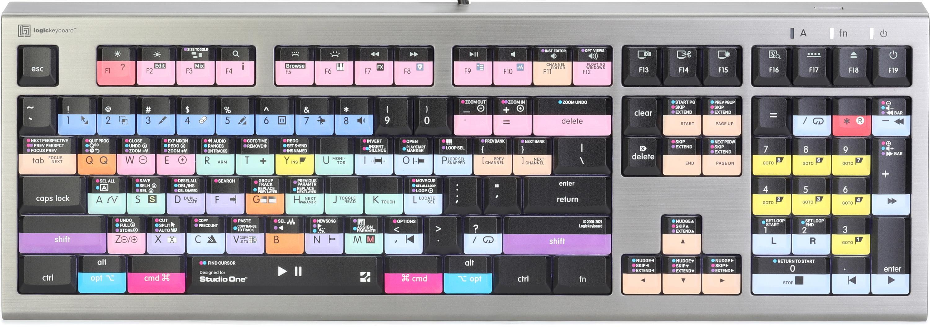 LogicKeyboard Astra 2 Mac US Keyboard - Presonus Studio One, Graphite ...