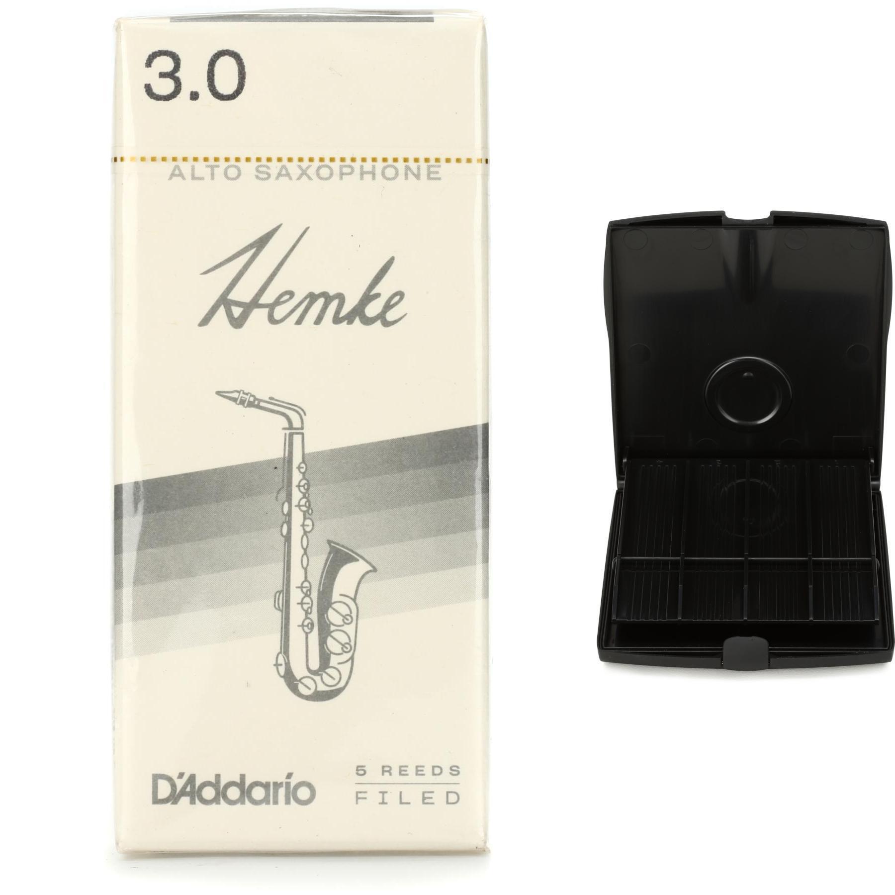 D'Addario Frederick L. Hemke Alto Saxophone Reeds (5-pack) with Reed ...