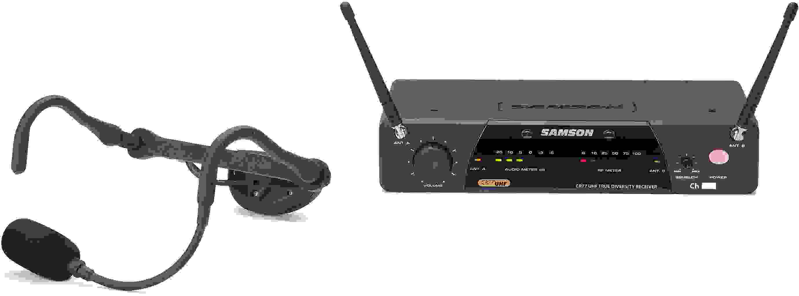Samson AirLine 77 Fitness Wireless Headset Microphone System - K5 ...