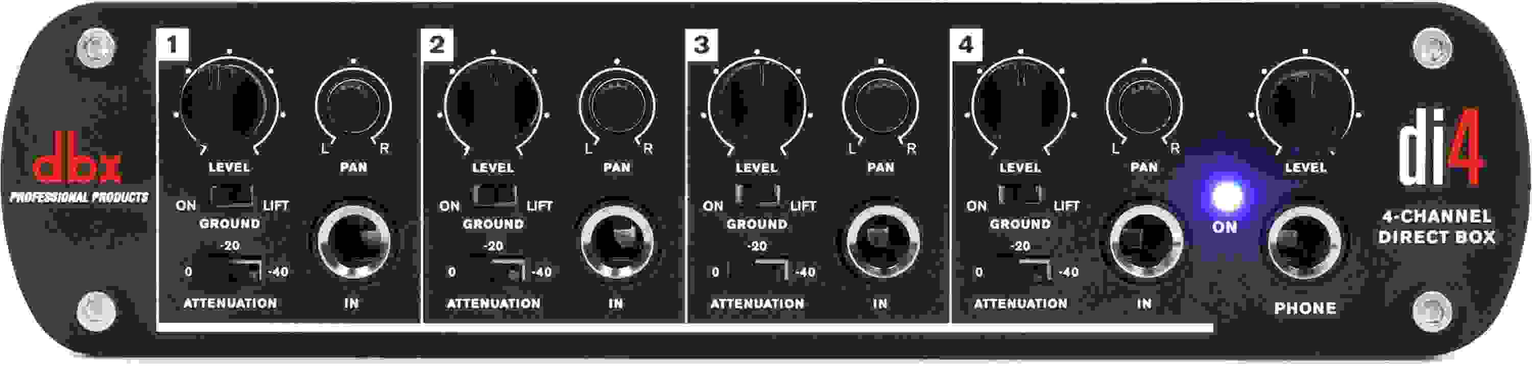 dbx Di4 4-channel Active Direct Box with Line Mixer | Sweetwater