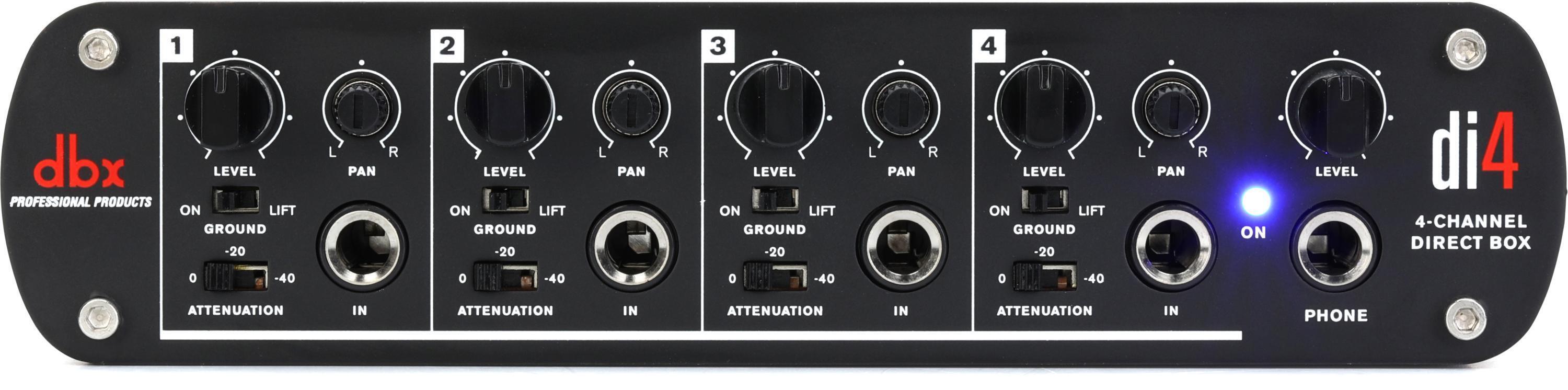 dbx Di4 4-channel Active Direct Box with Line Mixer | Sweetwater