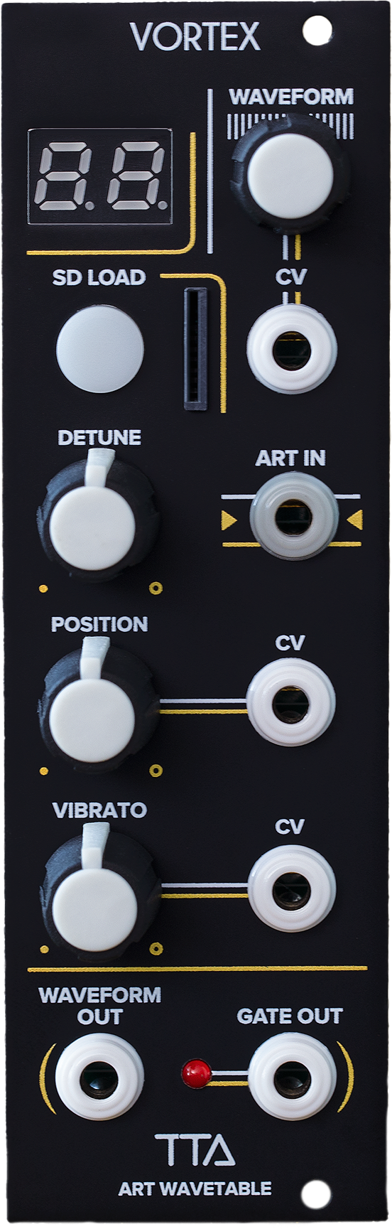 Tiptop Audio Vortex Art Wavetable Dual Oscillator Eurorack Module Sweetwater