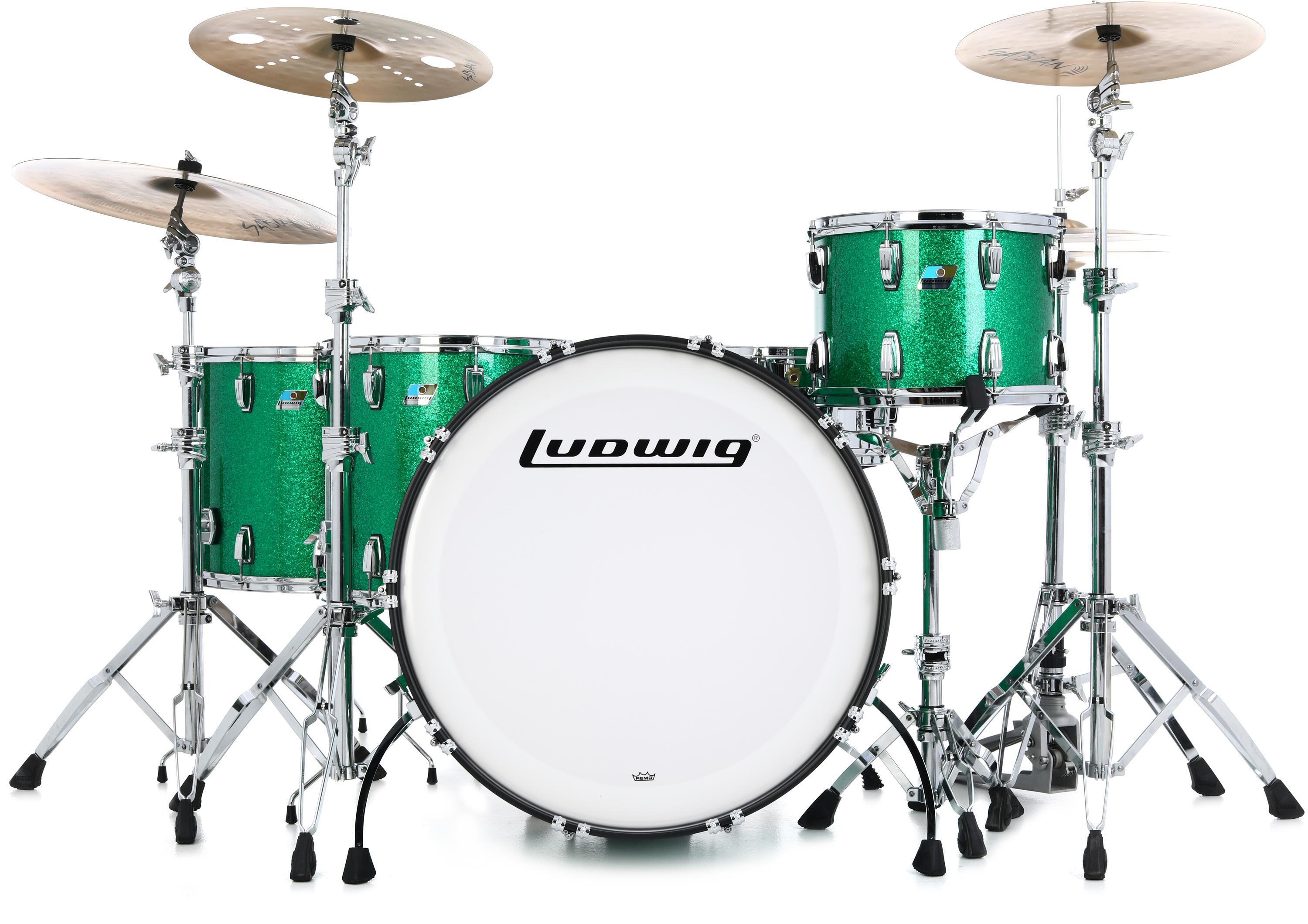Ludwig Legacy Maple Zep 4-piece Shell Pack - Green Sparkle, Sweetwater ...