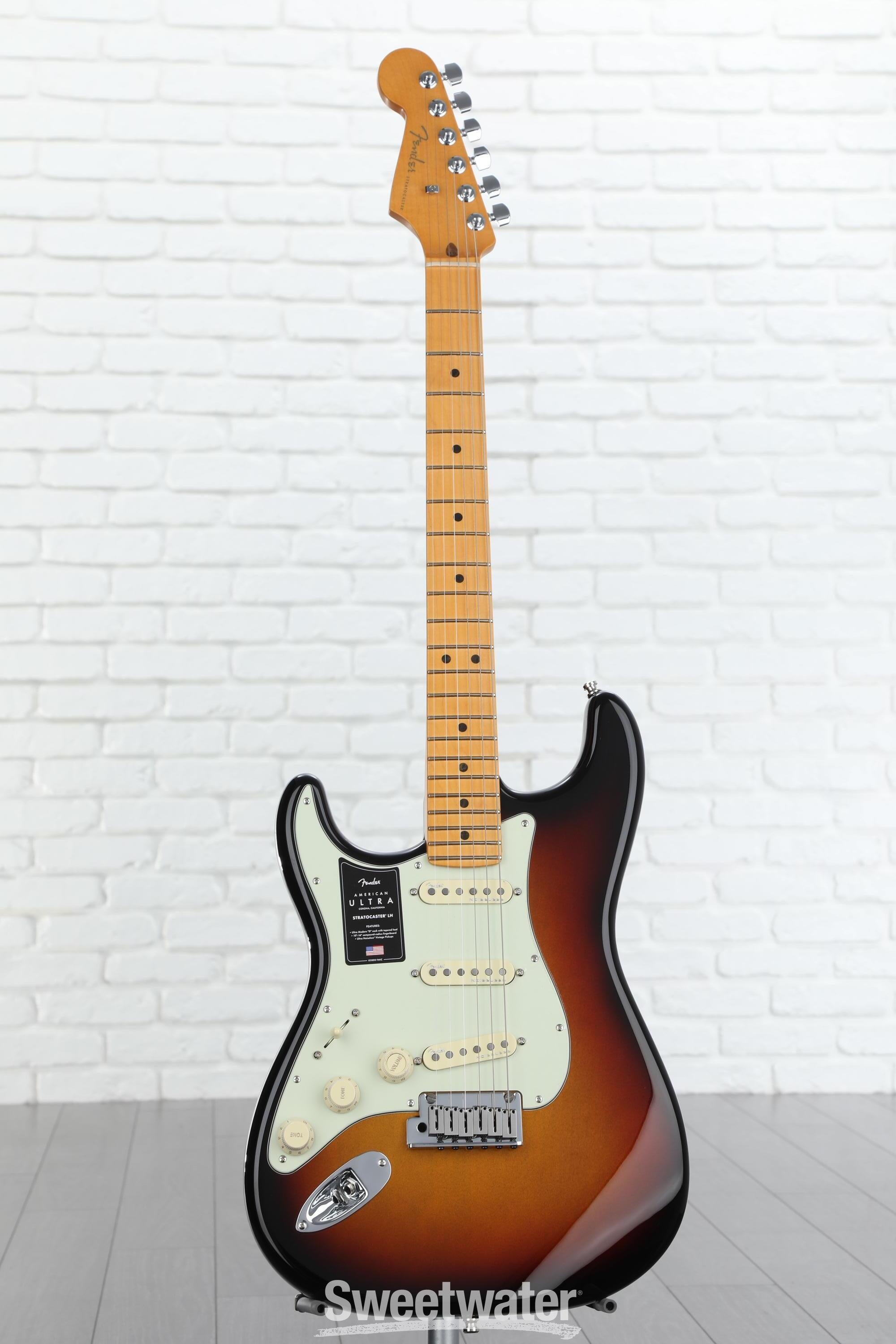 Fender American Ultra Stratocaster Left-handed - Ultraburst with Maple ...