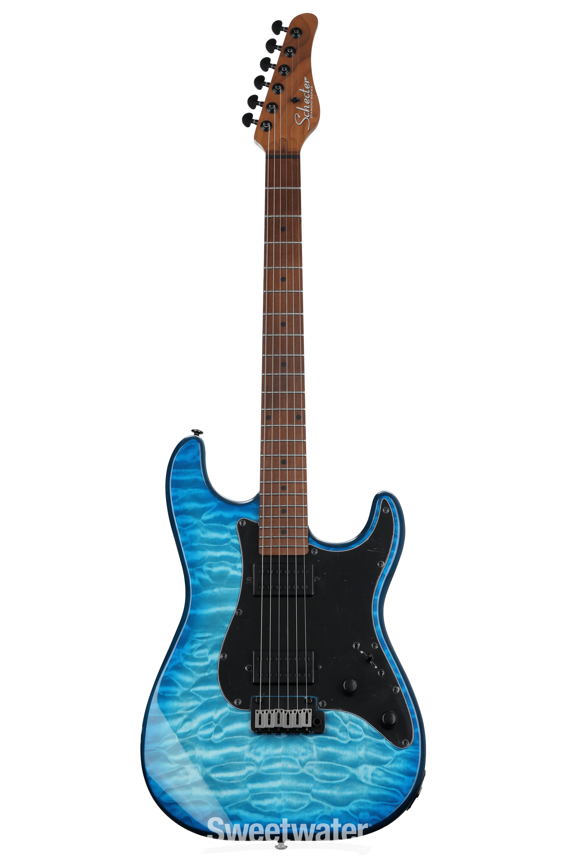 Schecter Traditional Pro Electric Guitar - Satin Trans Blue Burst ...