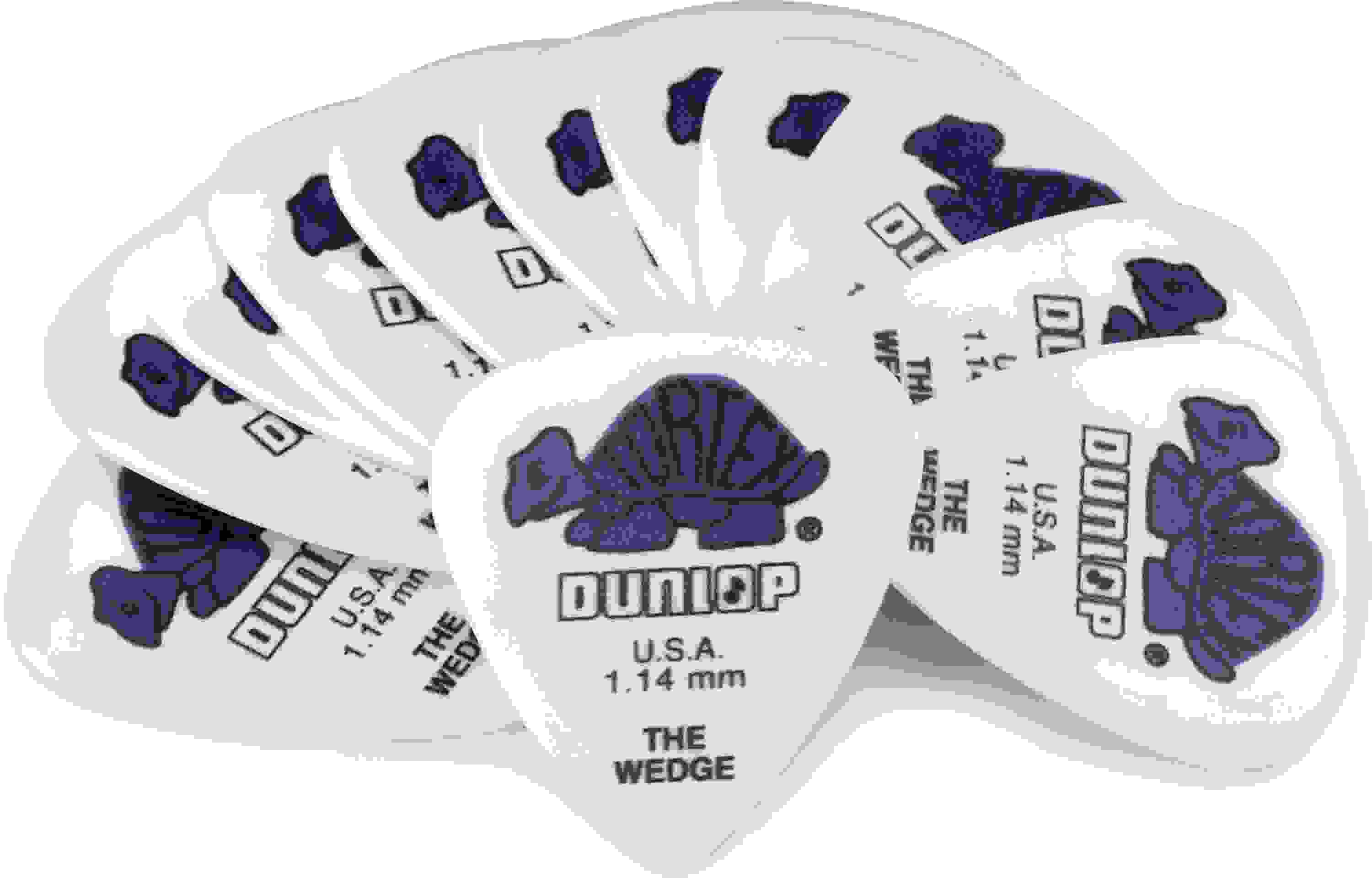 Dunlop Tortex Wedge Guitar Picks - 1.14mm, Purple, 12-pack | Sweetwater