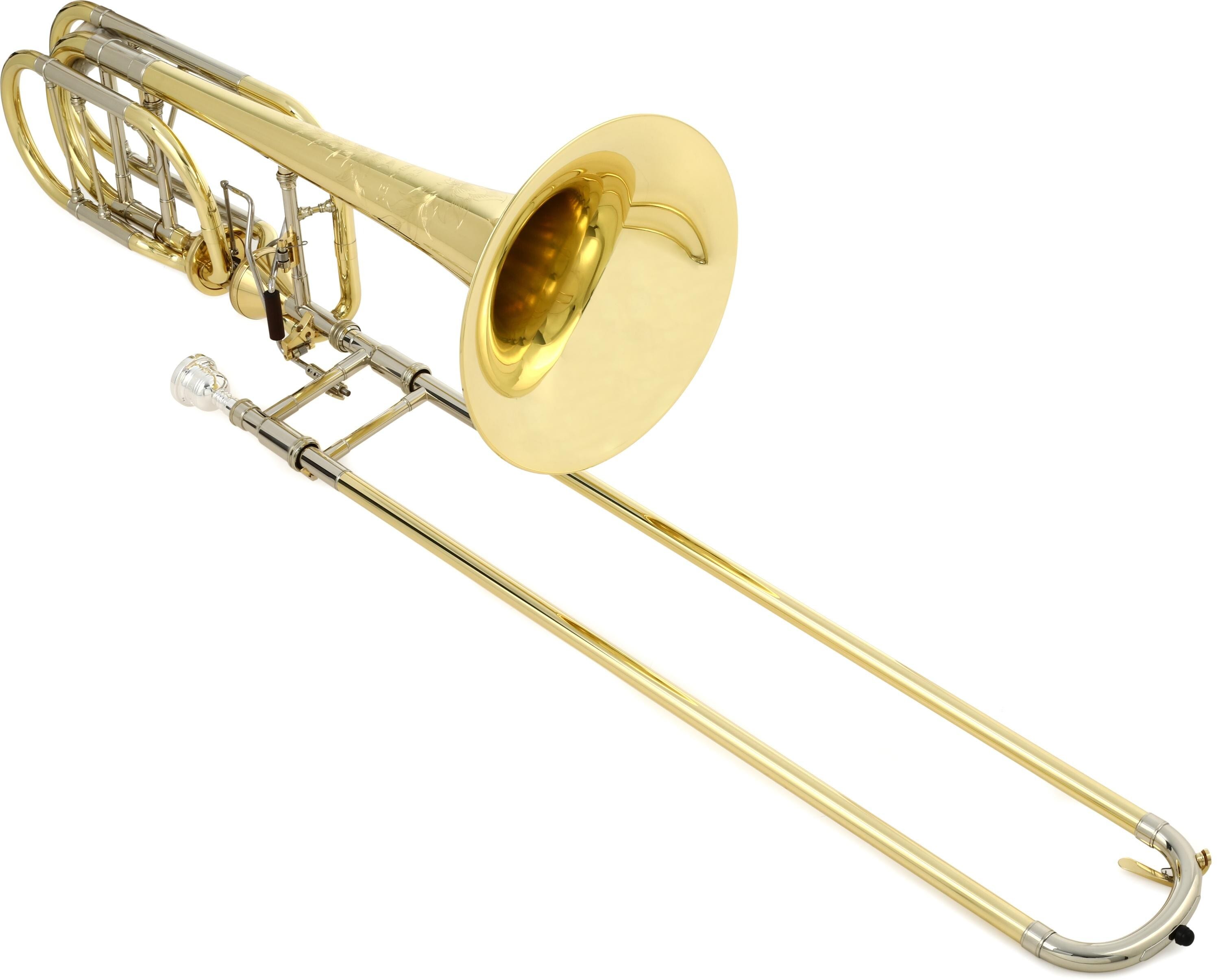 S.E. Shires TBQ36YA Q Series Bass Trombone - Axial Flow - Clear Lacquer ...