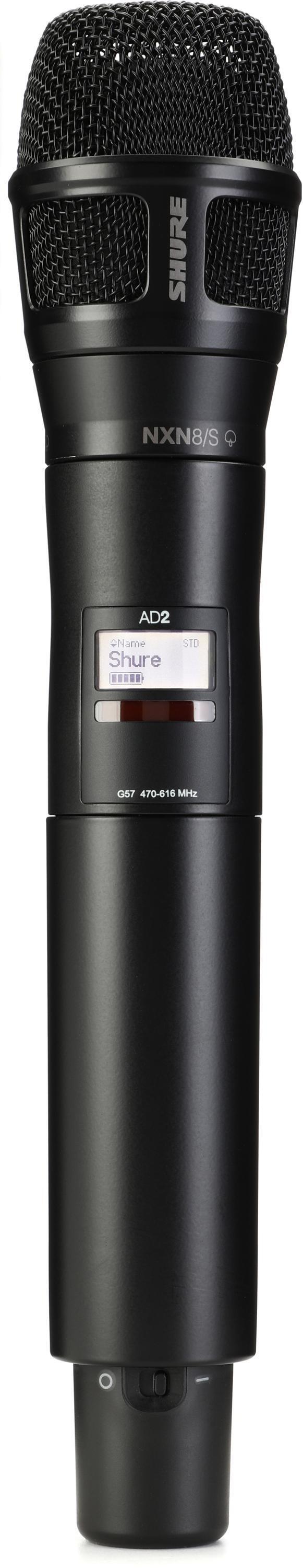 Shure AD2/N8S Wireless Handheld Microphone Transmitter - Black | Sweetwater