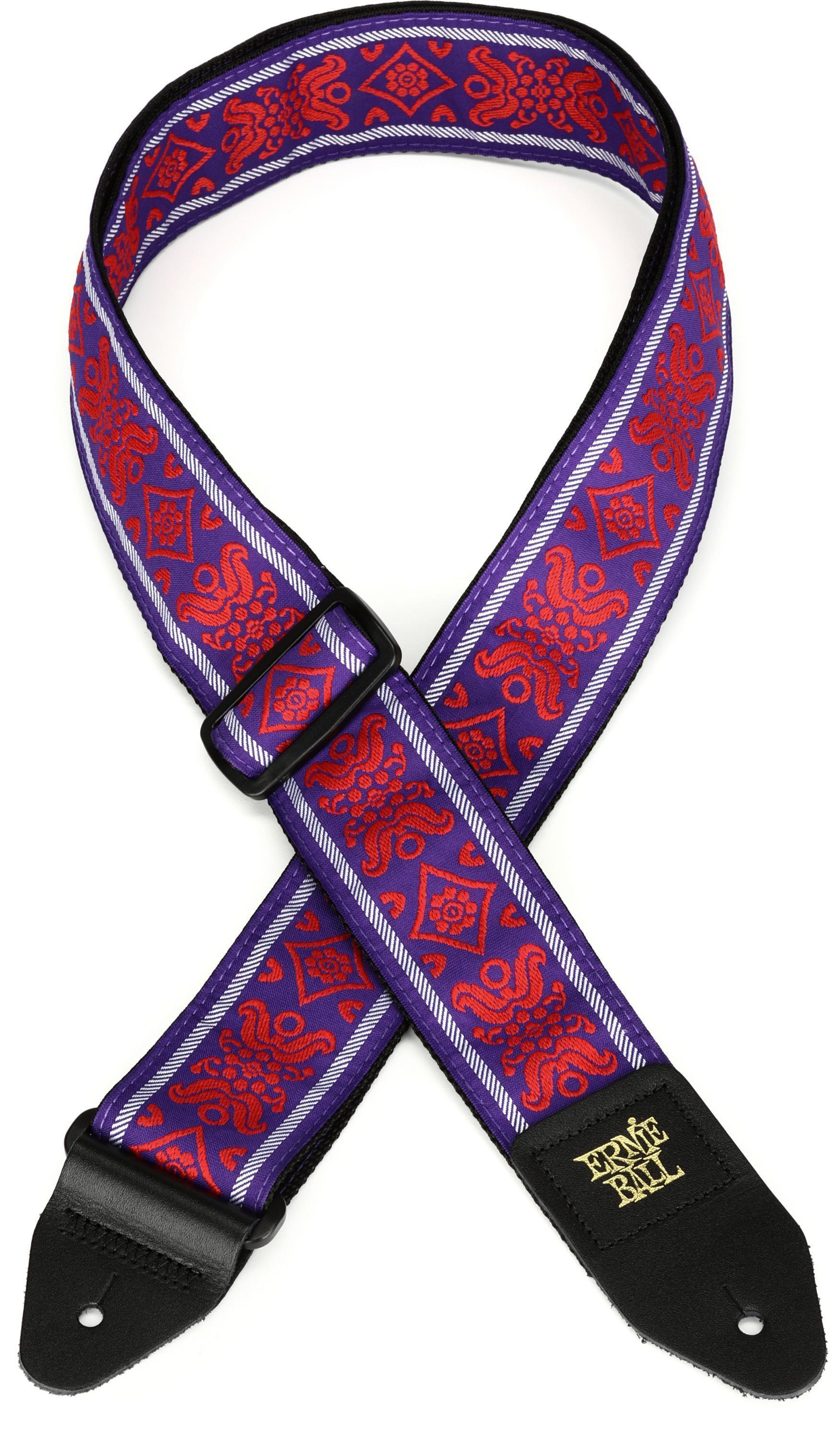Ernie Ball Jacquard Guitar Strap - Royal Flush Red | Sweetwater