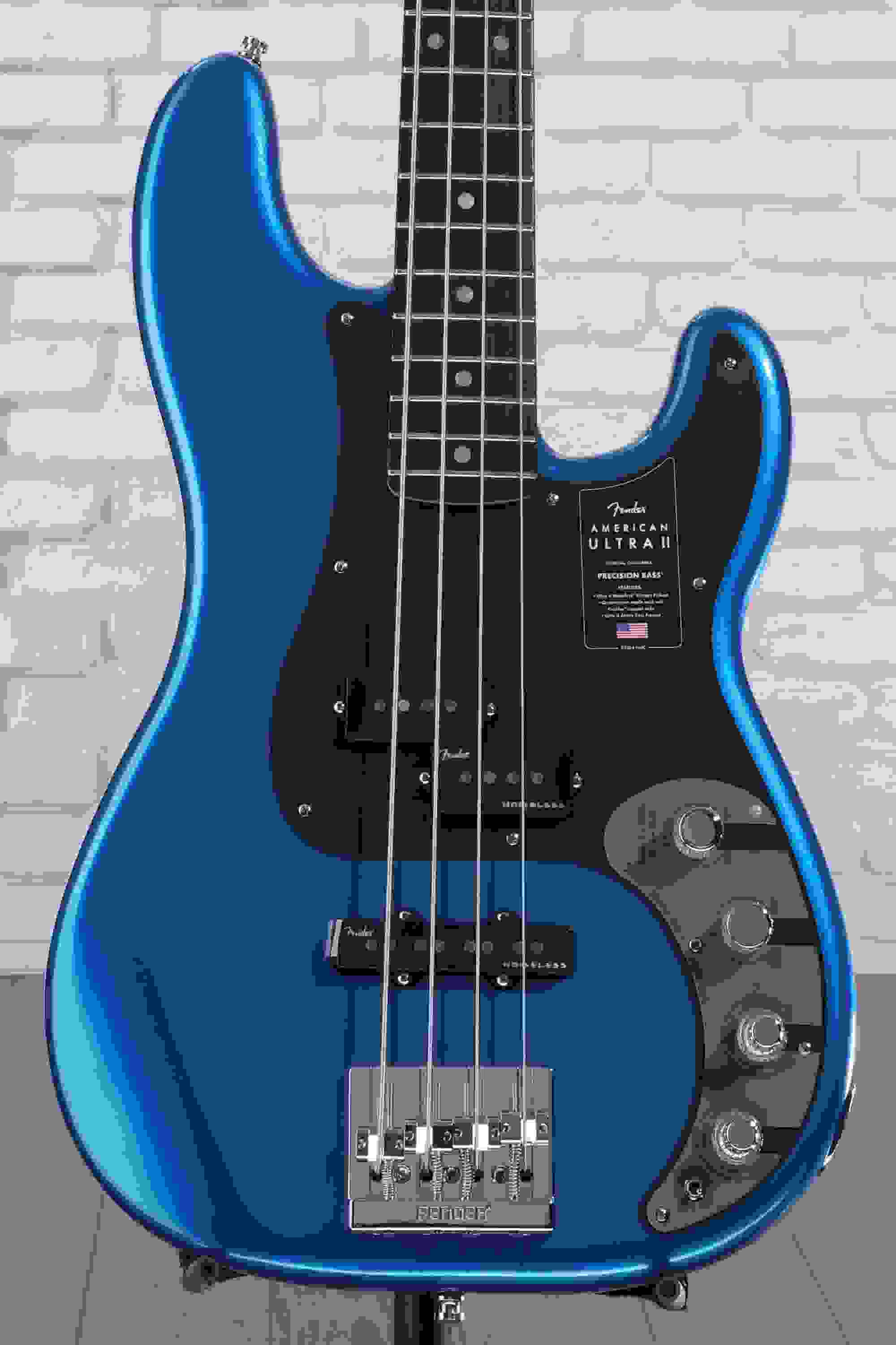 Fender American Ultra II Precision Bass - Noble Blue | Sweetwater