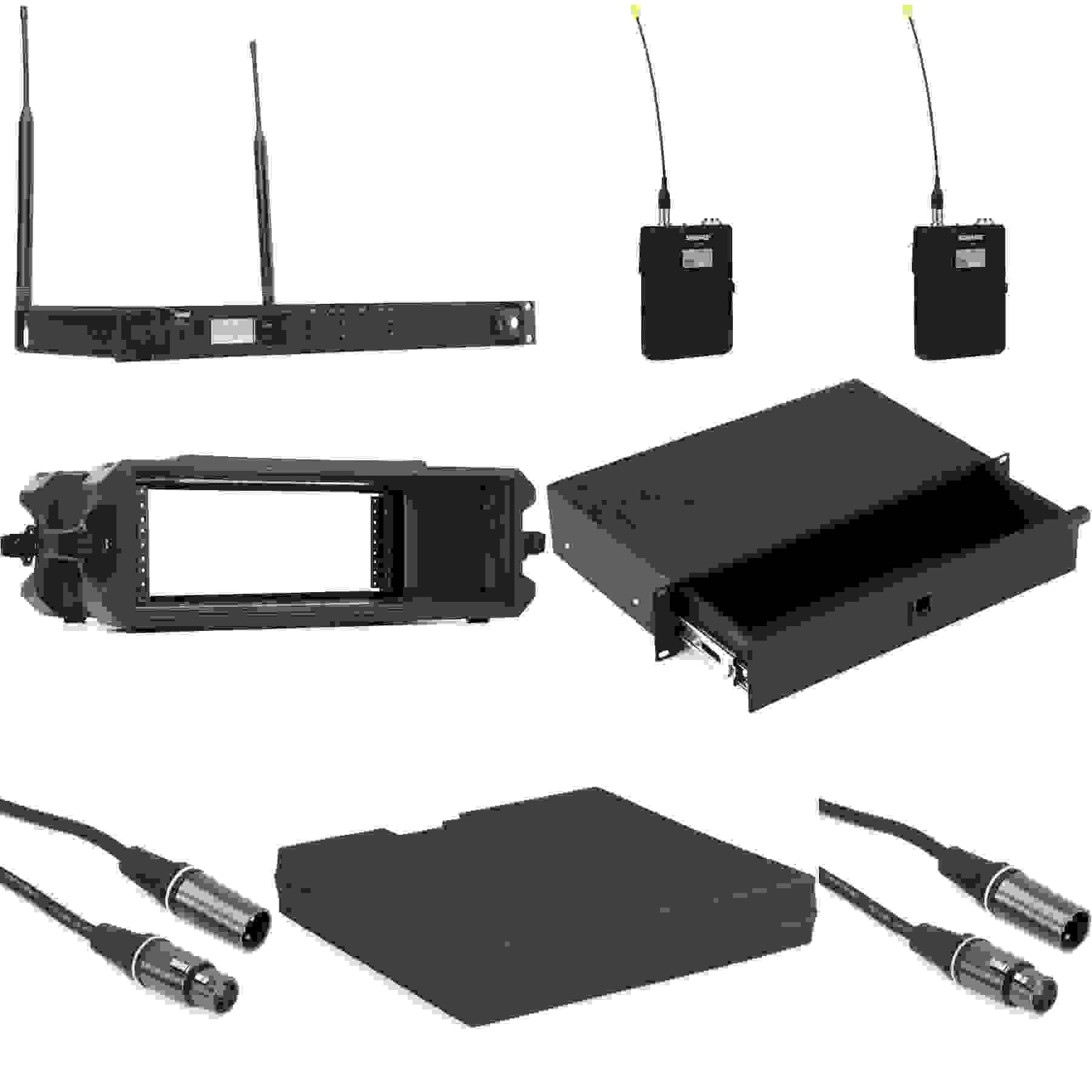 Shure ULXD4D Dual Wireless Bodypack Bundle - G50 Band | Sweetwater