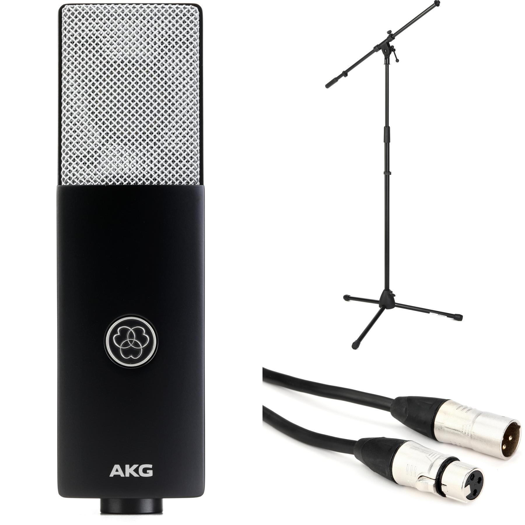 AKG C104 Large-diaphragm Condenser Microphone with Stand and Cable ...