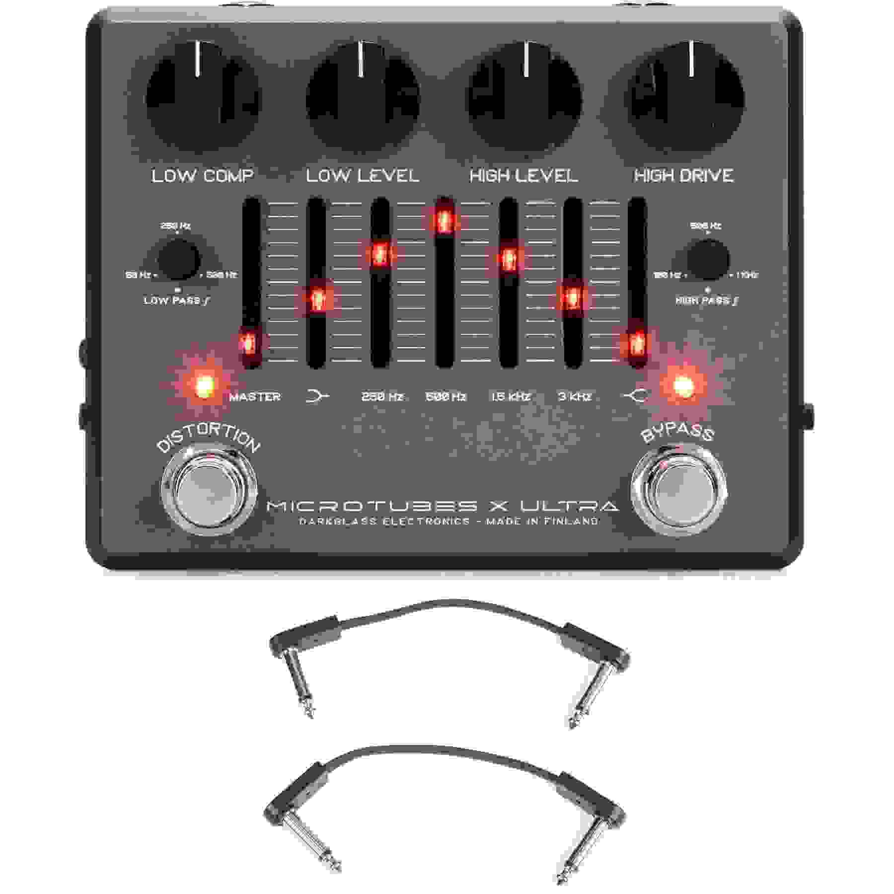 Darkglass Microtubes X Ultra Bass Preamp Pedal with EBS Patch Cables ...