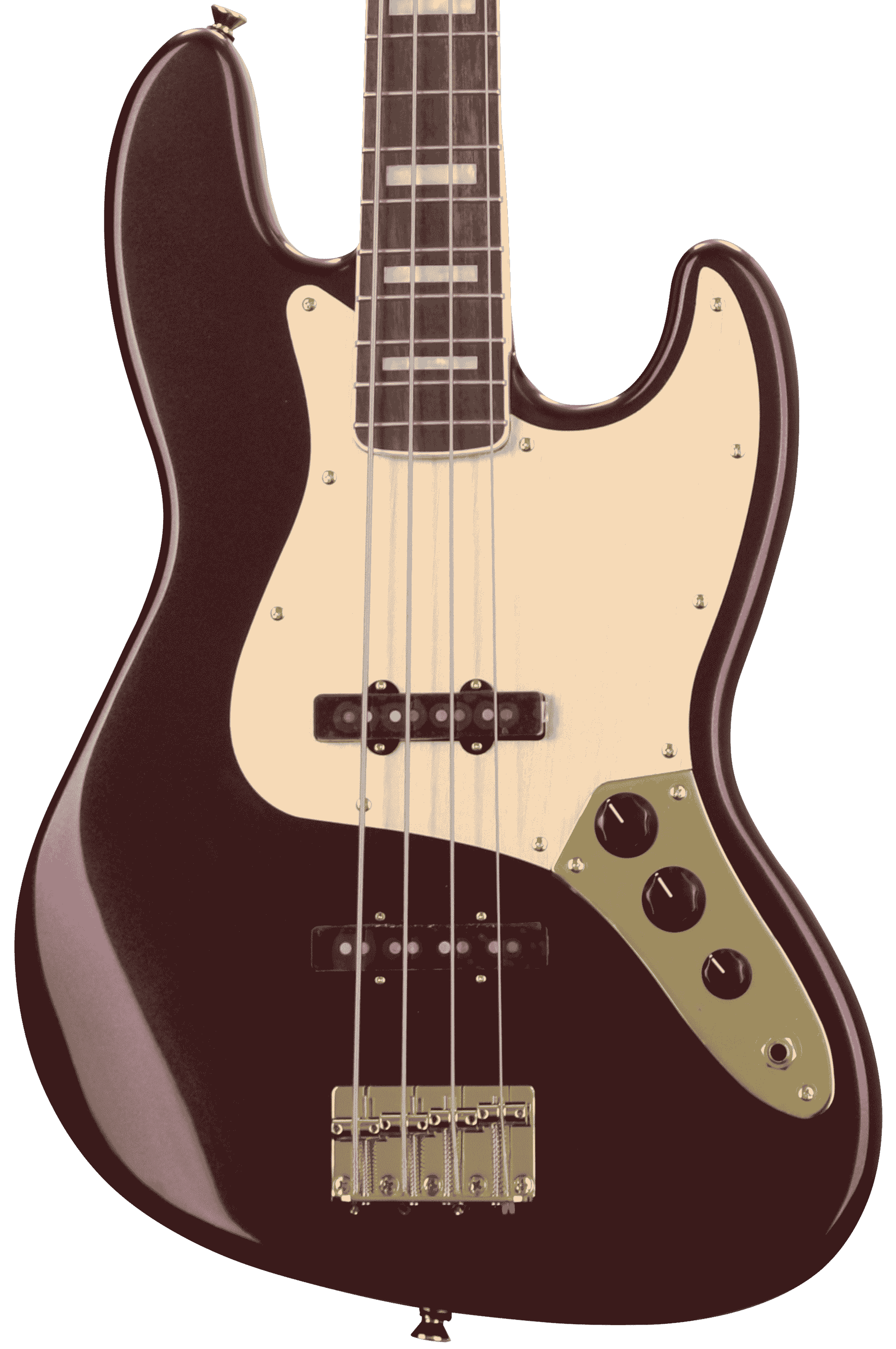 Squier 40th Anniversary Gold Edition Jazz Bass - Ruby Red Metallic ...