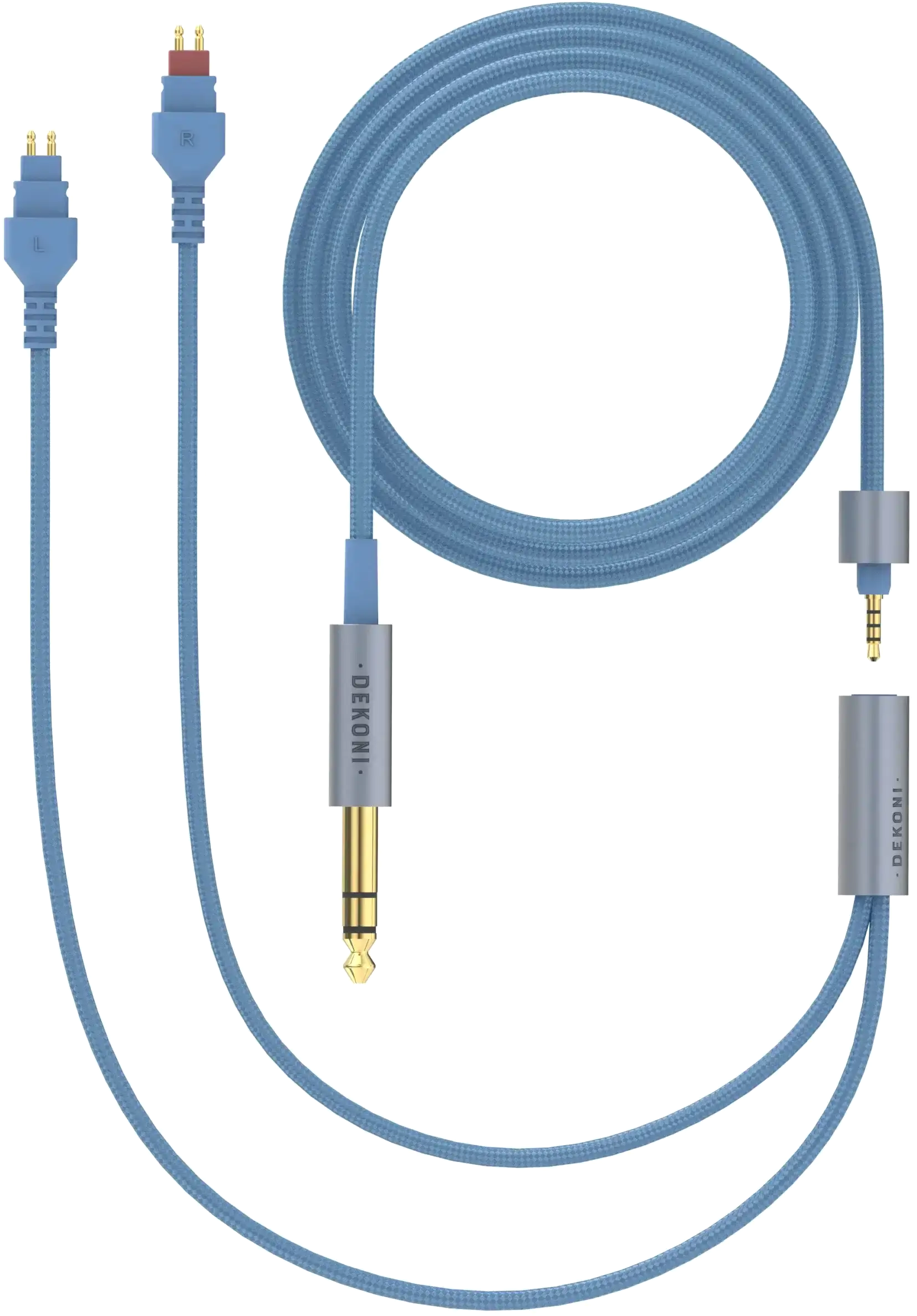 Dekoni Audio Ensemble Pre-split and Post-split Cables with Blue Nylon ...