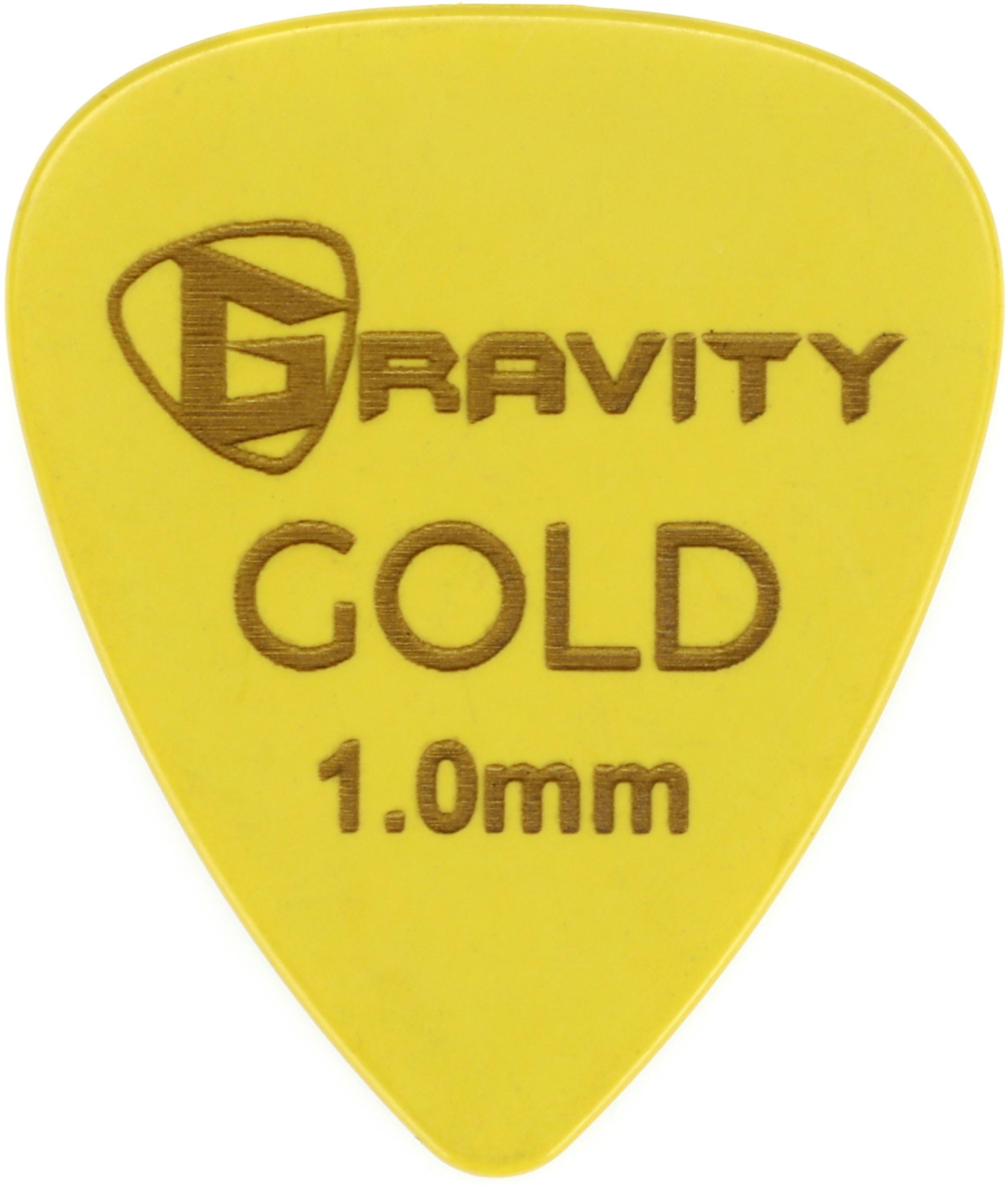 Gravity Picks Colored Gold Traditional Teardrop Guitar Pick - 1.0mm ...
