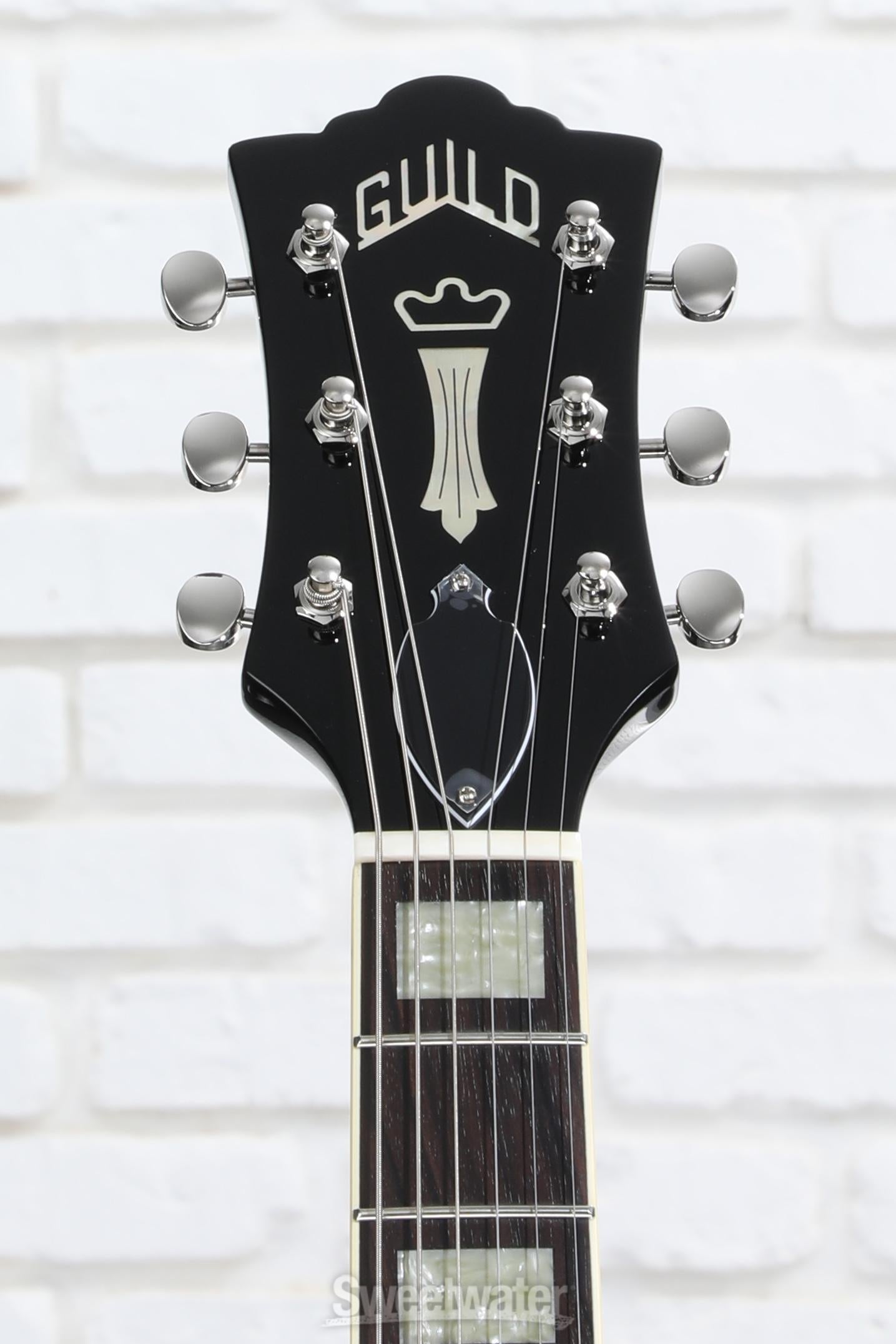 Guild M-75 Aristocrat Hollowbody Electric Guitar - Black | Sweetwater