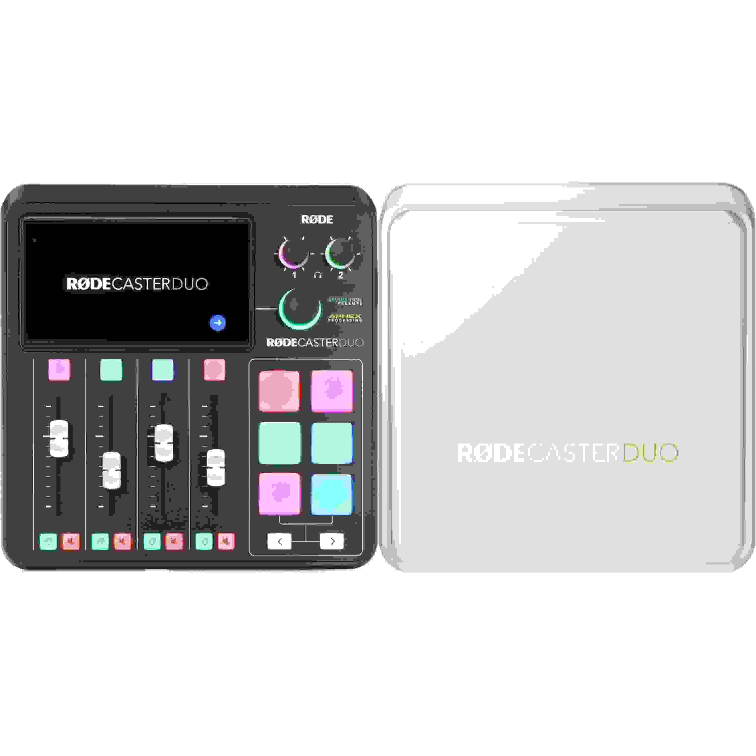 Rode RodeCaster Duo Streaming Mixer with Cover - Black | Sweetwater