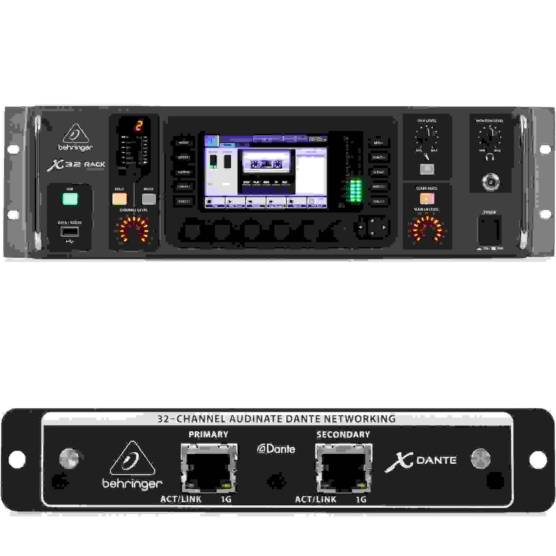 Behringer X32 Rack 40-channel Rackmount Digital Mixer with Dante Card ...