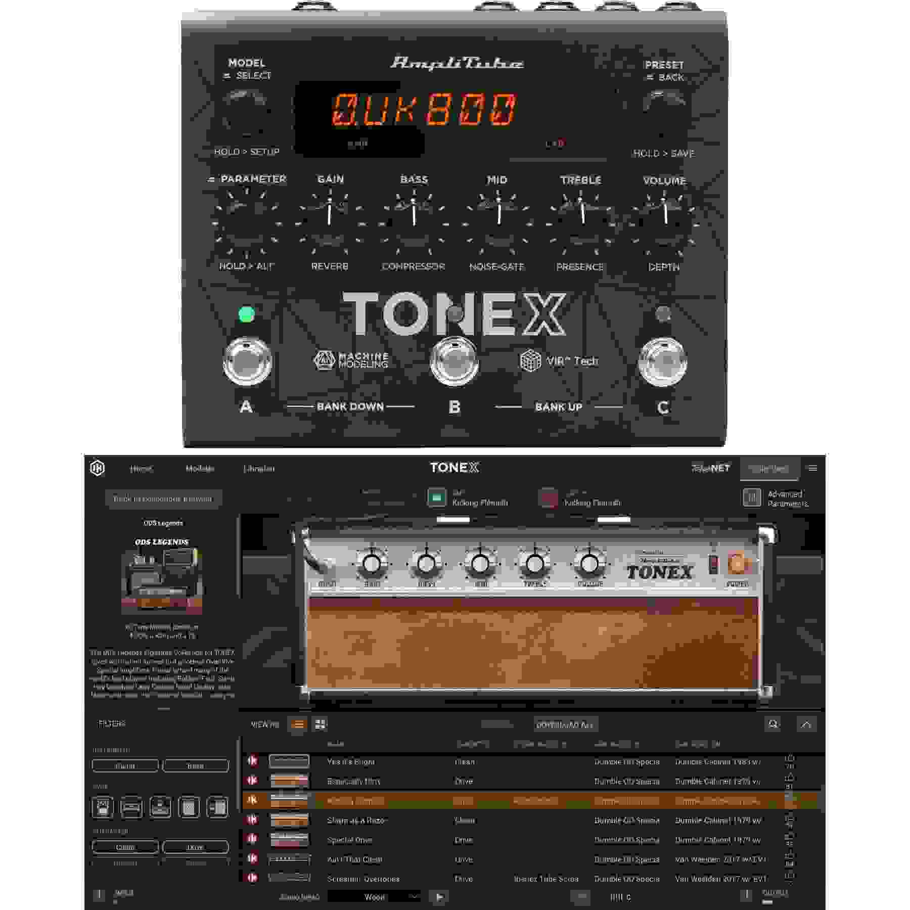 IK Multimedia TONEX Pedal Amplifier/Cabinet/Pedal Modeler with ODS Legends Collection | Sweetwater