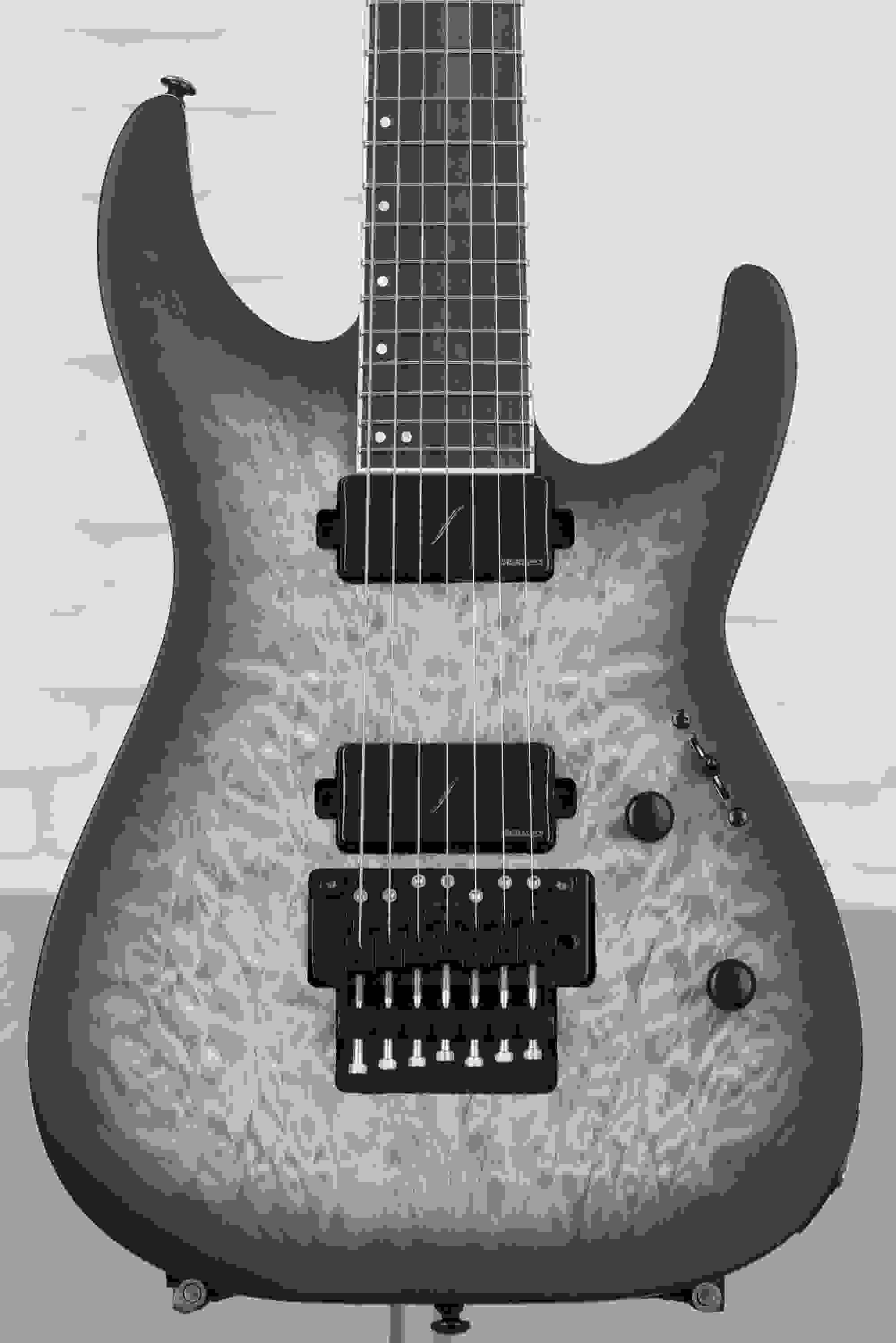 ESP LTD M-1007B 7-string Baritone Electric Guitar - Charcoal Burst ...