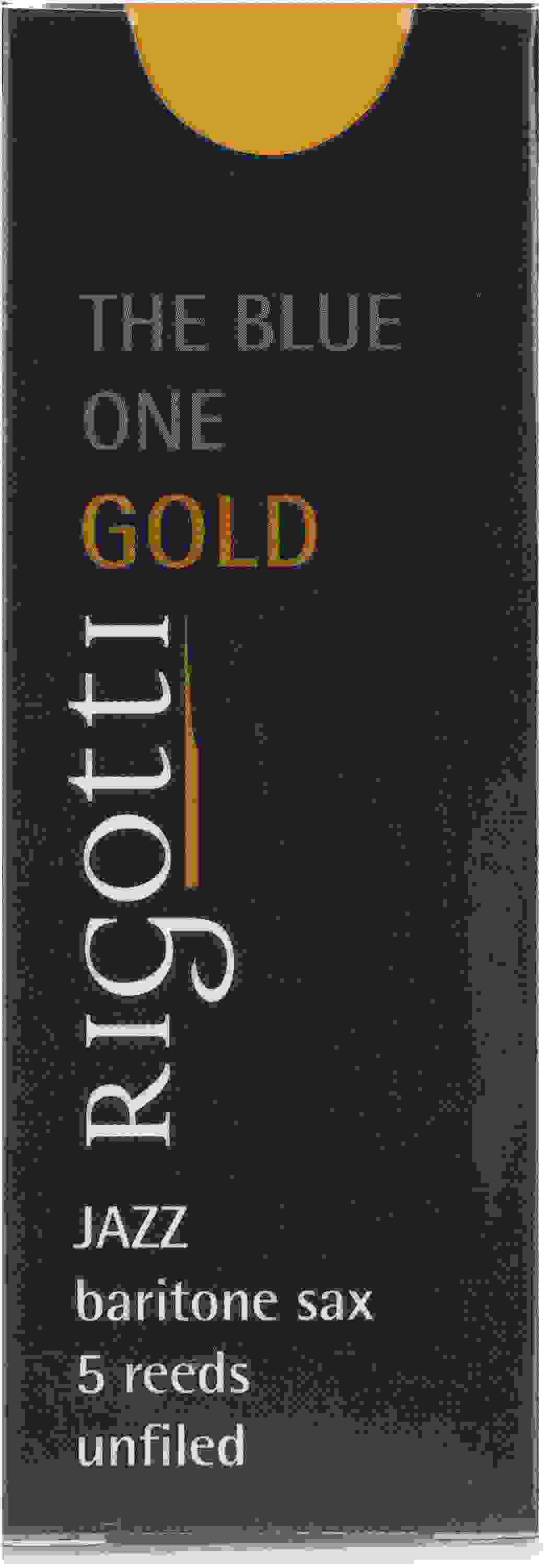 Rigotti RG5.JSB Gold Jazz Baritone Saxophone Reeds - 2.5 Light (5-pack ...