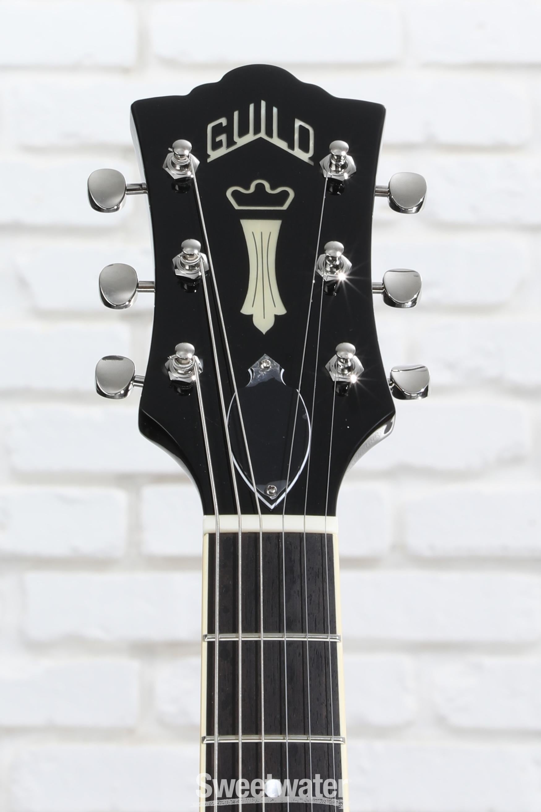 Guild T-50 Slim Hollowbody Electric Guitar - Vintage Sunburst | Sweetwater