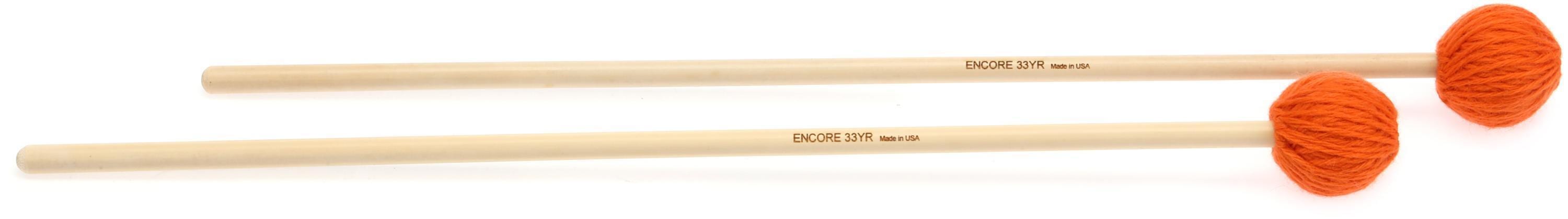 Encore Mallets 33YR Yarn Mallets - Medium Soft, Rattan | Sweetwater