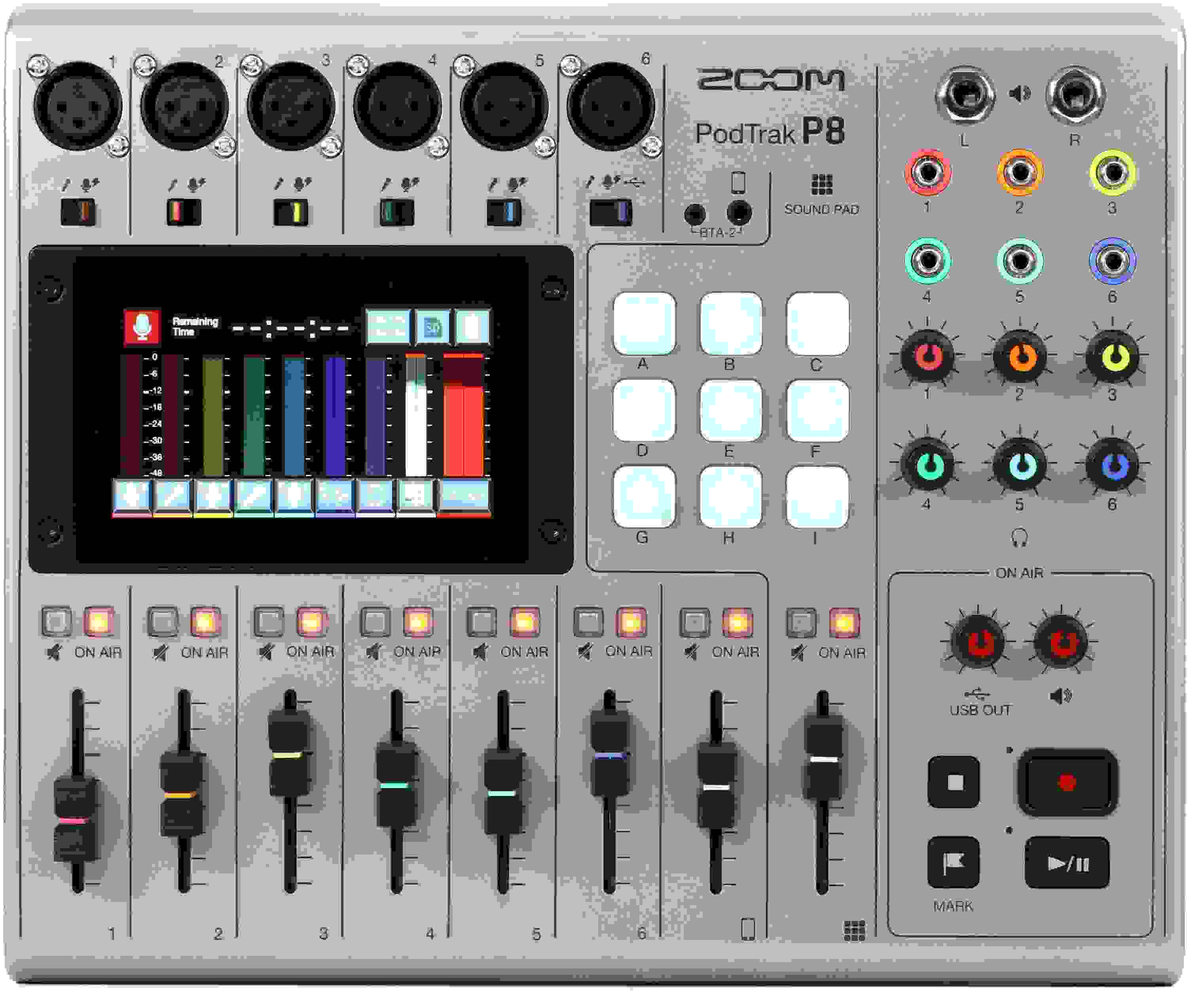 Zoom PodTrak P8 8-channel Podcasting Mixer | Sweetwater