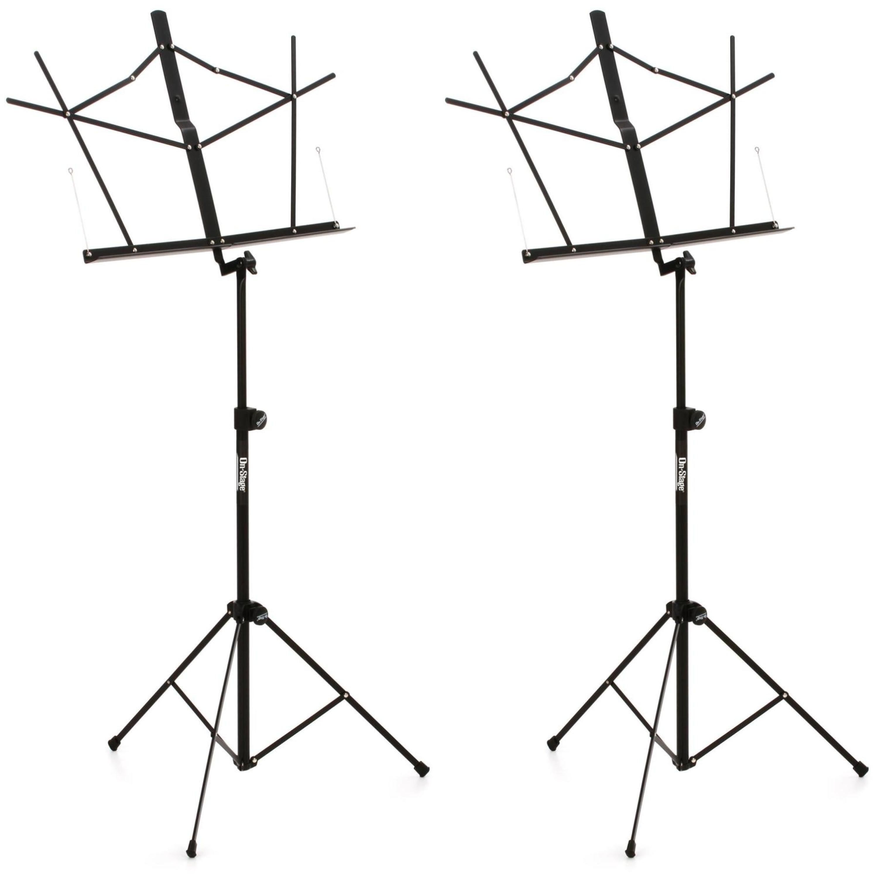 On-Stage SM7122BB Compact Folding Music Stand with Bag (2 Pack ...