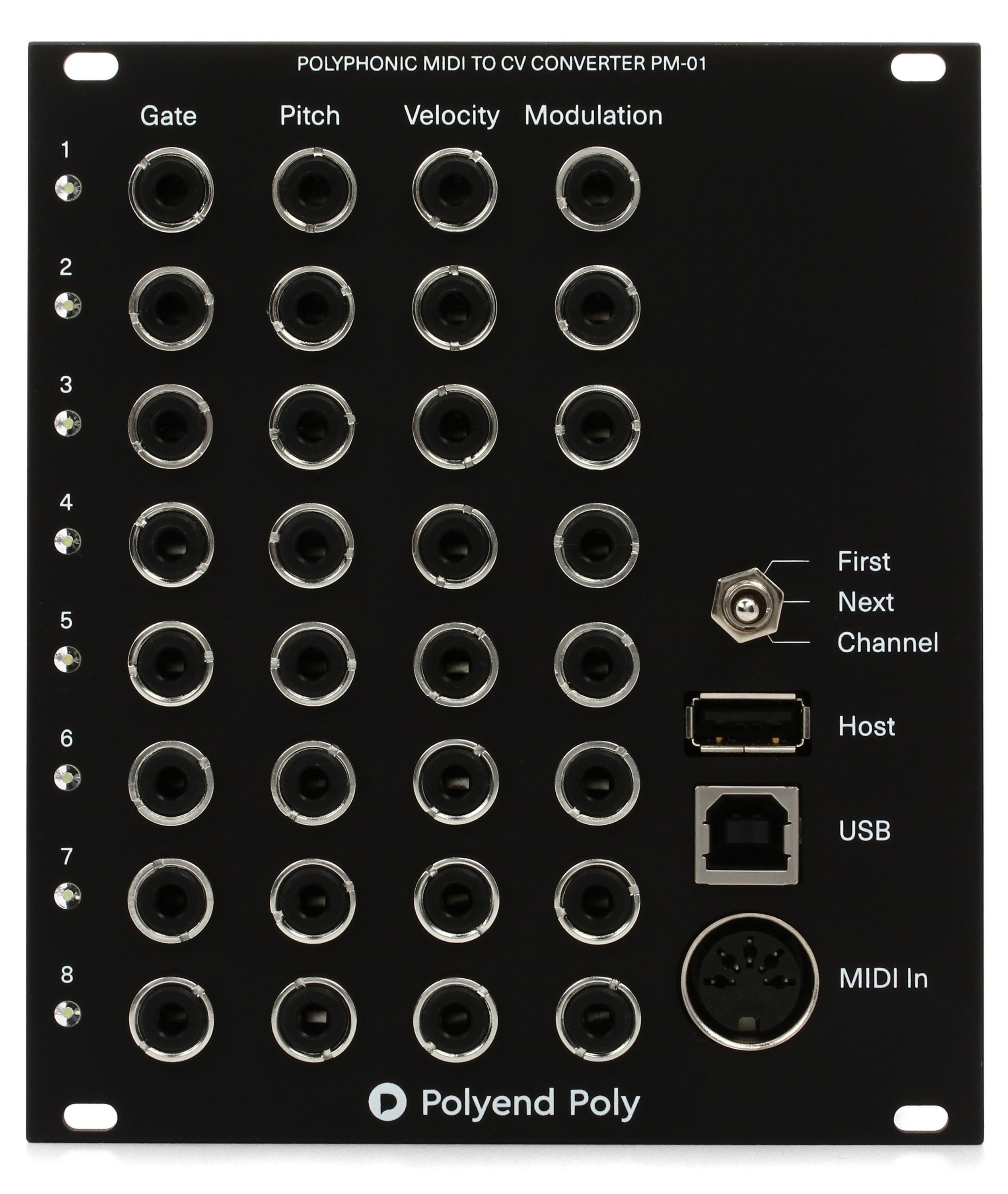 Polyend Poly MIDI and USB to CV/Gate Eurorack Module | Sweetwater