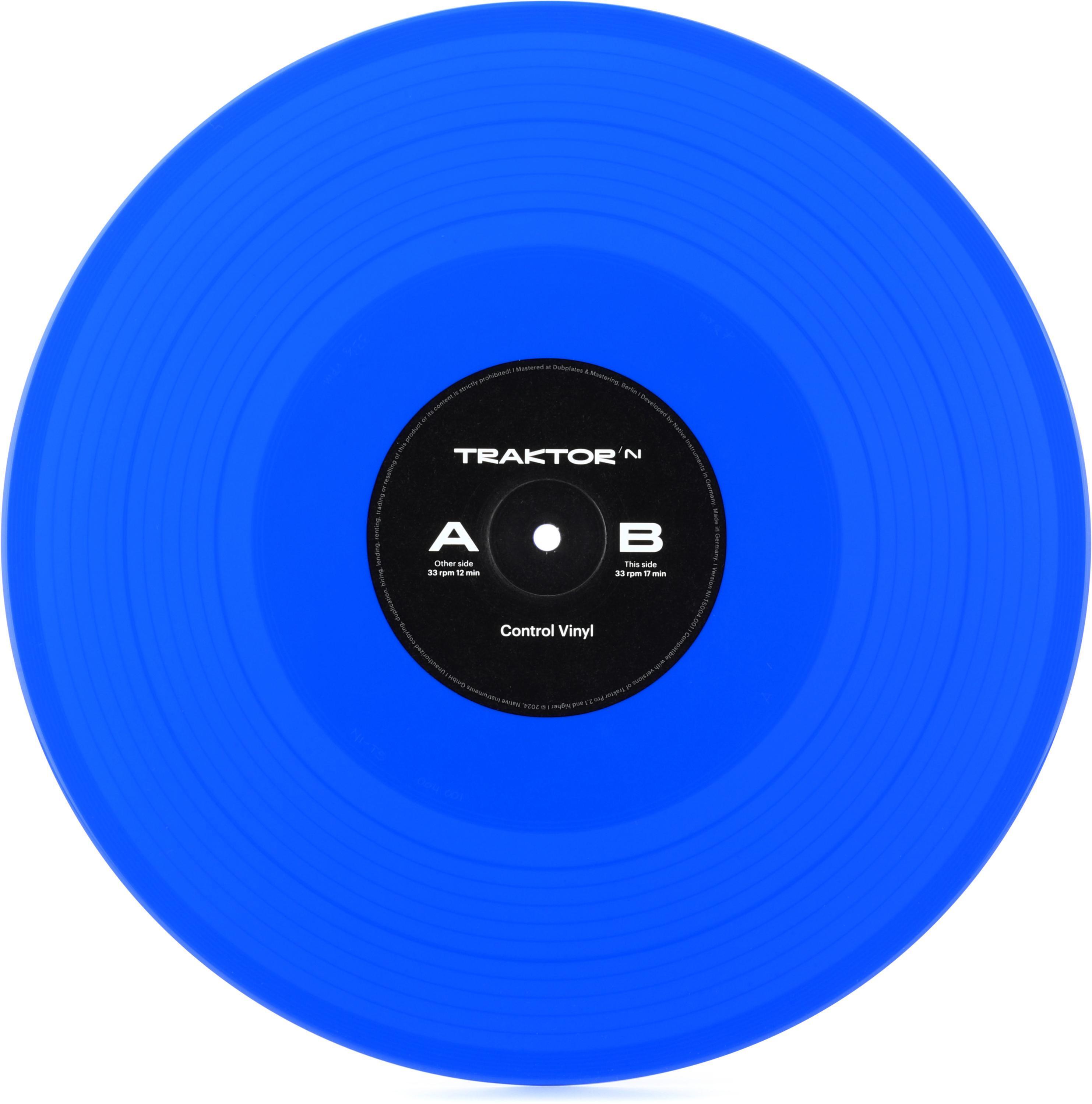 Native Instruments Traktor Control Vinyl - Single Vinyl, Blue | Sweetwater